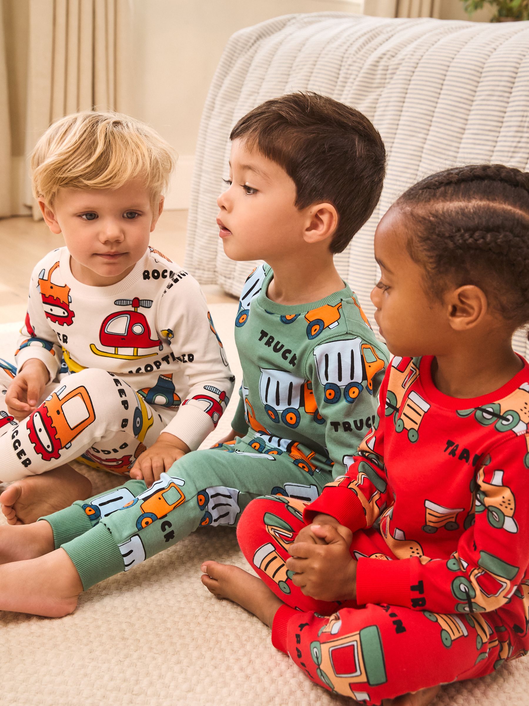 Buy Multi Mini Snuggle Pyjamas 3 Pack (9mths-10yrs) from Next Thailand