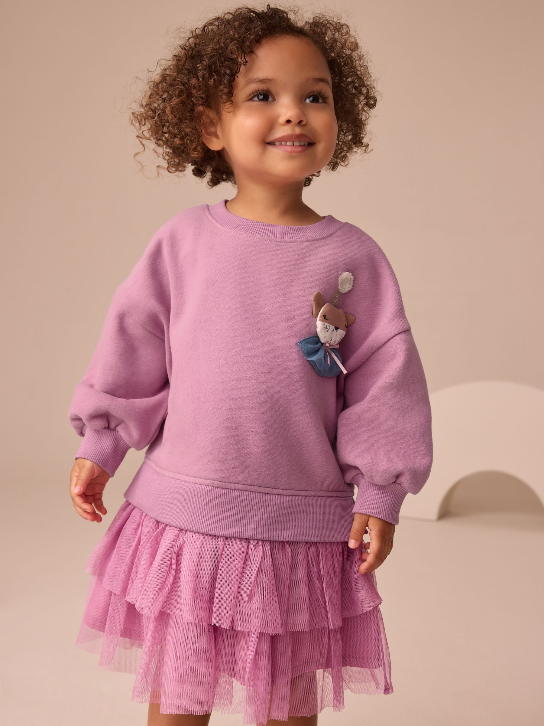 Buy Purple Fox - Sweat Party Dress (3mths-7yrs) from Next Japan