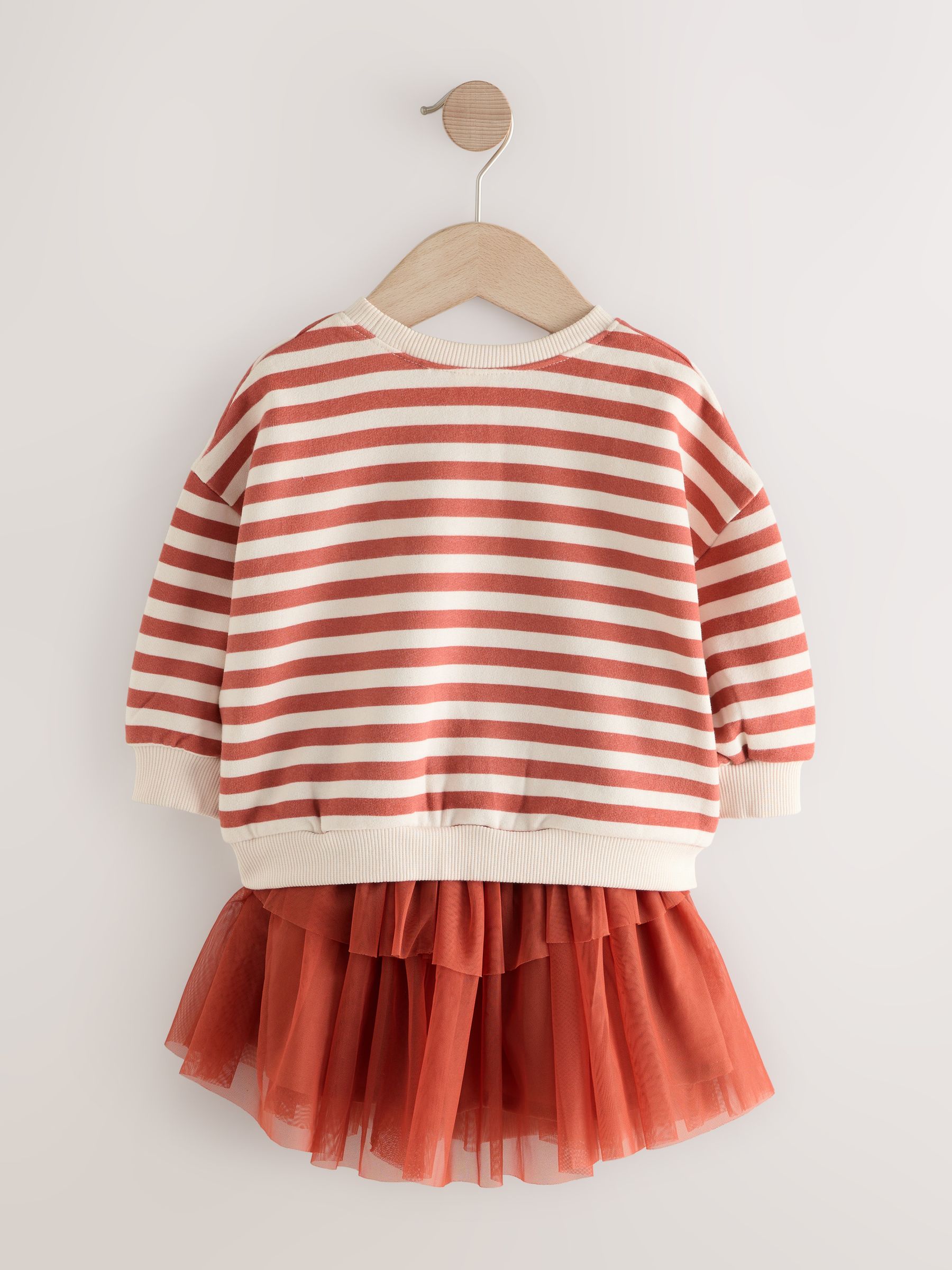 Buy Orange Striped Long Sleeve Top and Skirt Set (3mths-7yrs) from Next USA