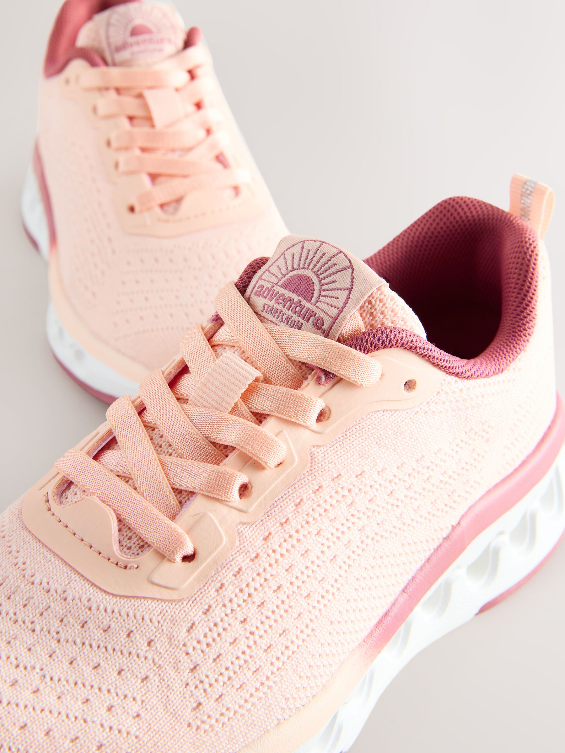 Buy Pink Elastic Lace-Up Trainers from the Next UK online shop