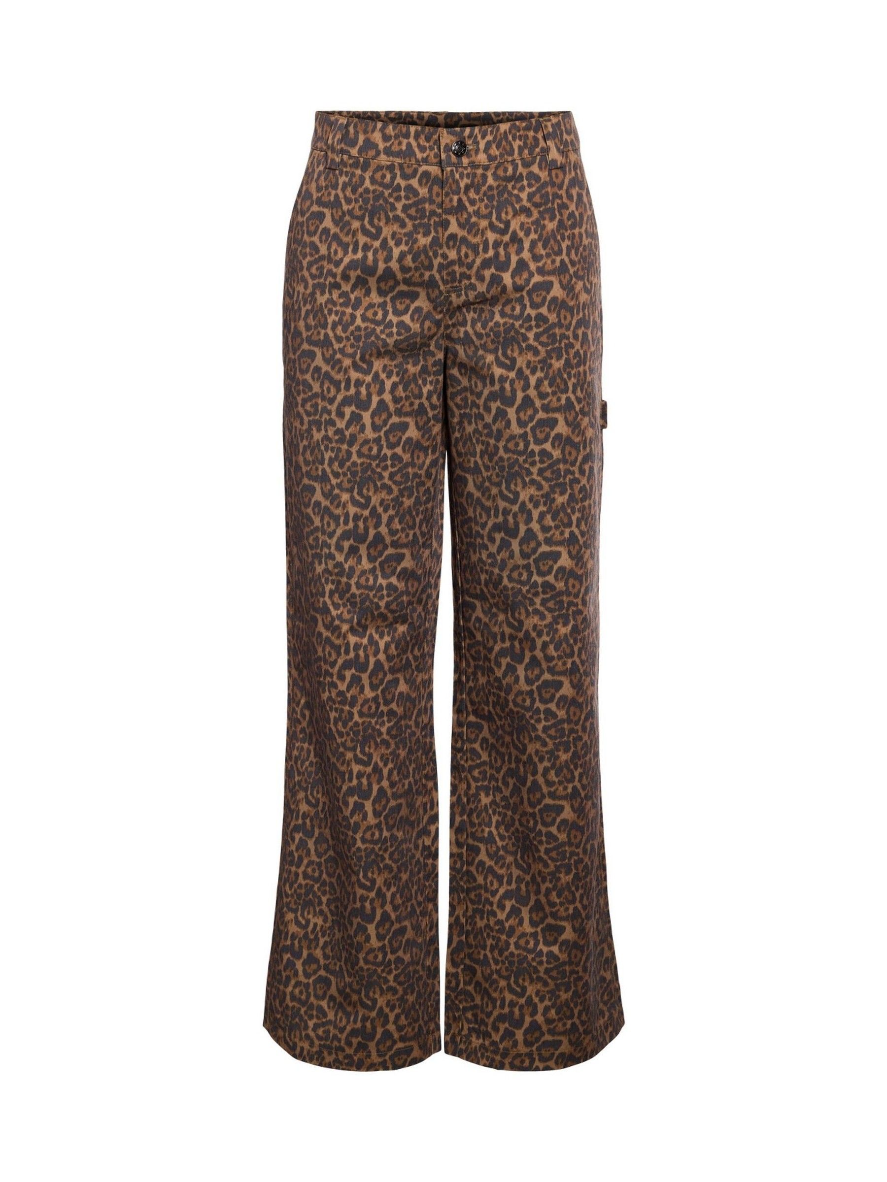 Buy NOISY MAY Brown Leopard Print Straight Leg Jeans from the Next UK ...
