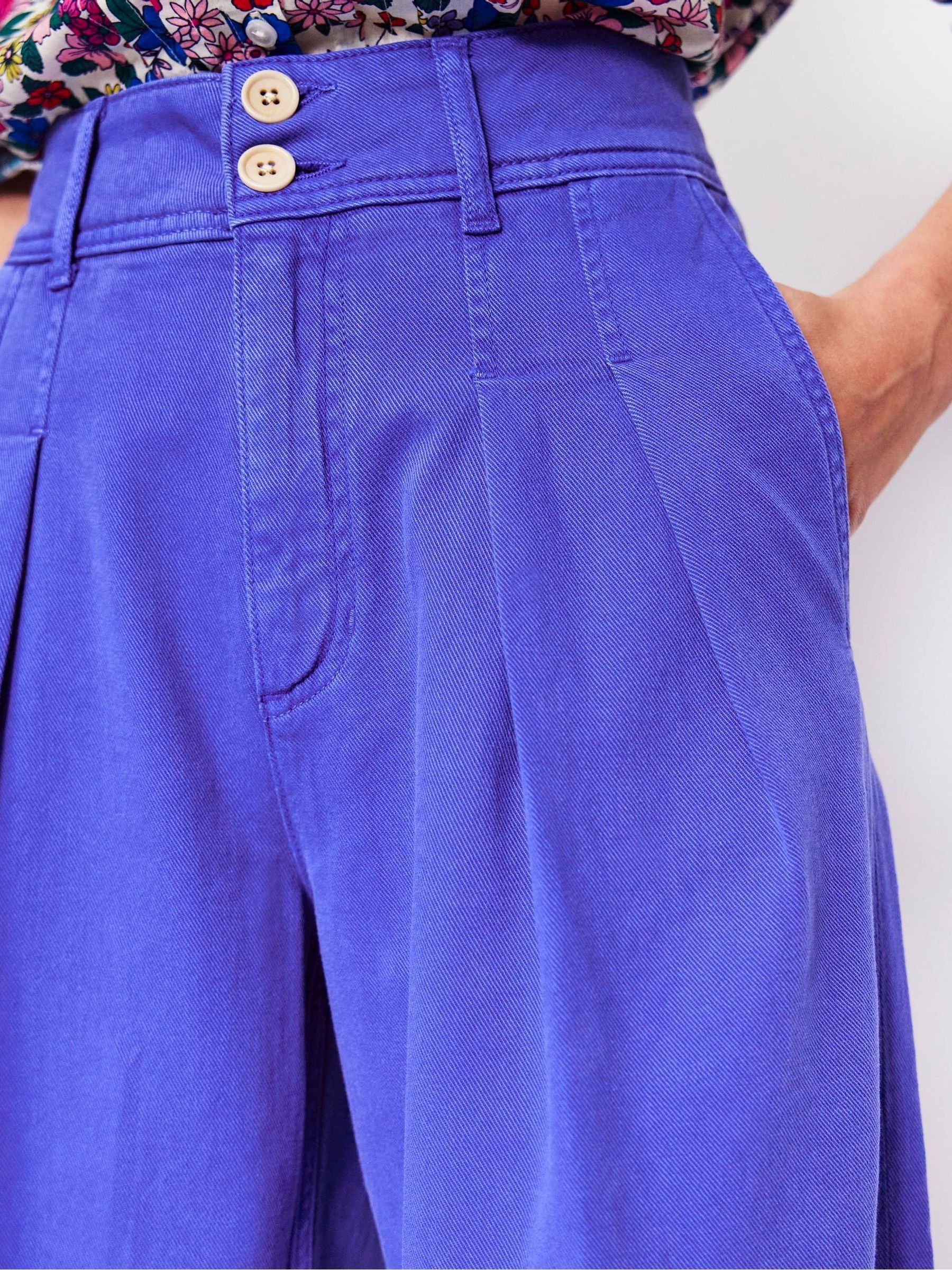 Buy Boden Blue Brompton Wide Leg 100% Cotton Trousers from the Next UK ...