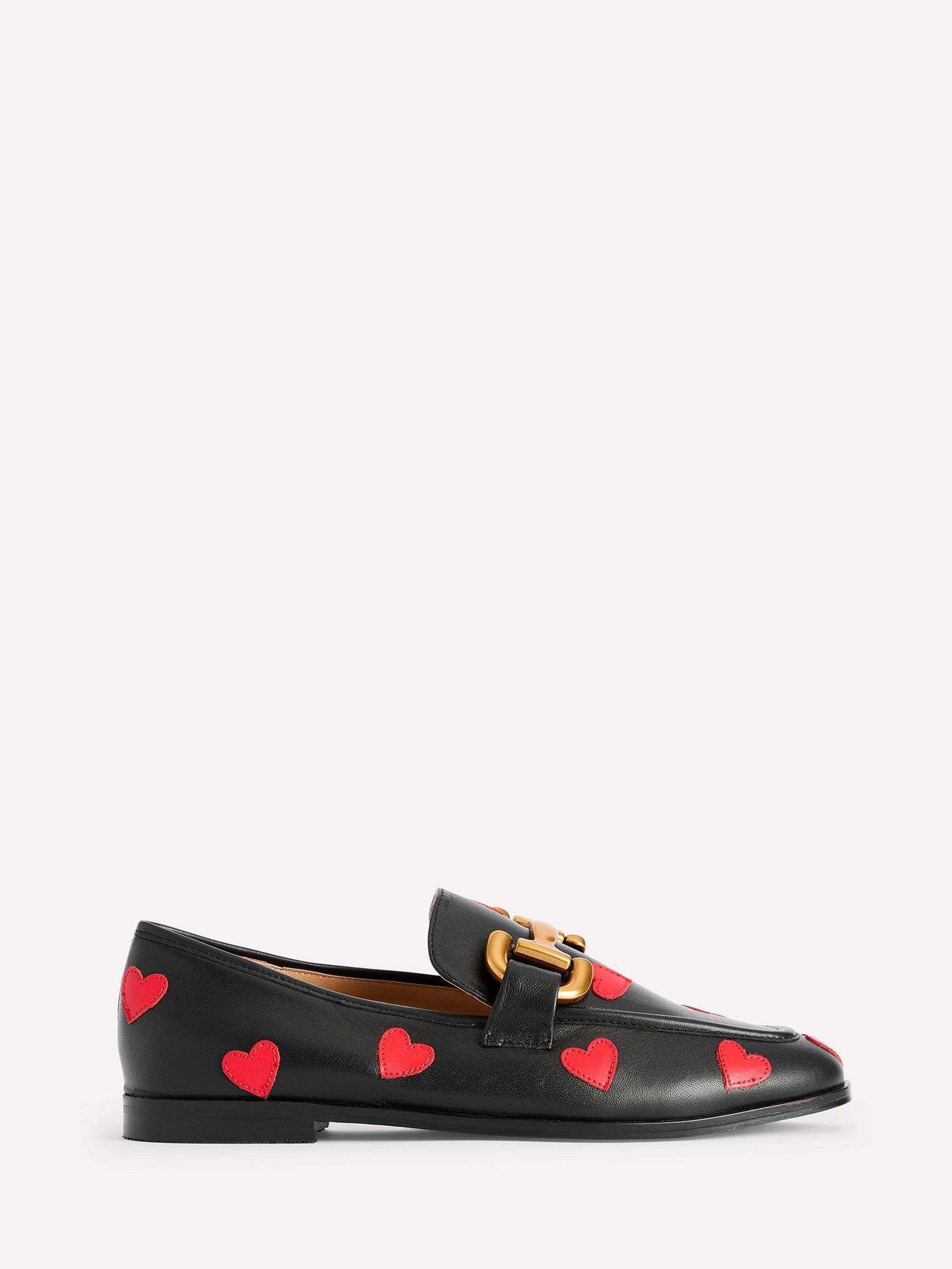 Buy Boden Black Iris Heart Snaffle Leather Loafers from the Next UK ...