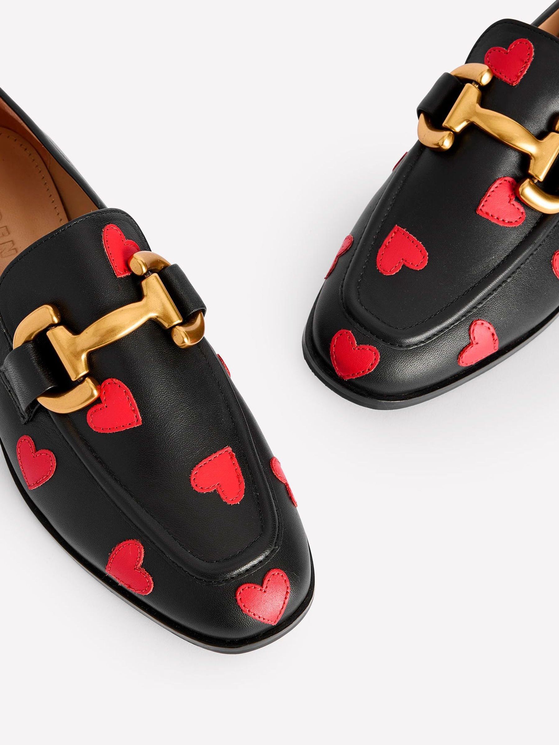 Buy Boden Black Iris Heart Snaffle Leather Loafers from the Next UK ...