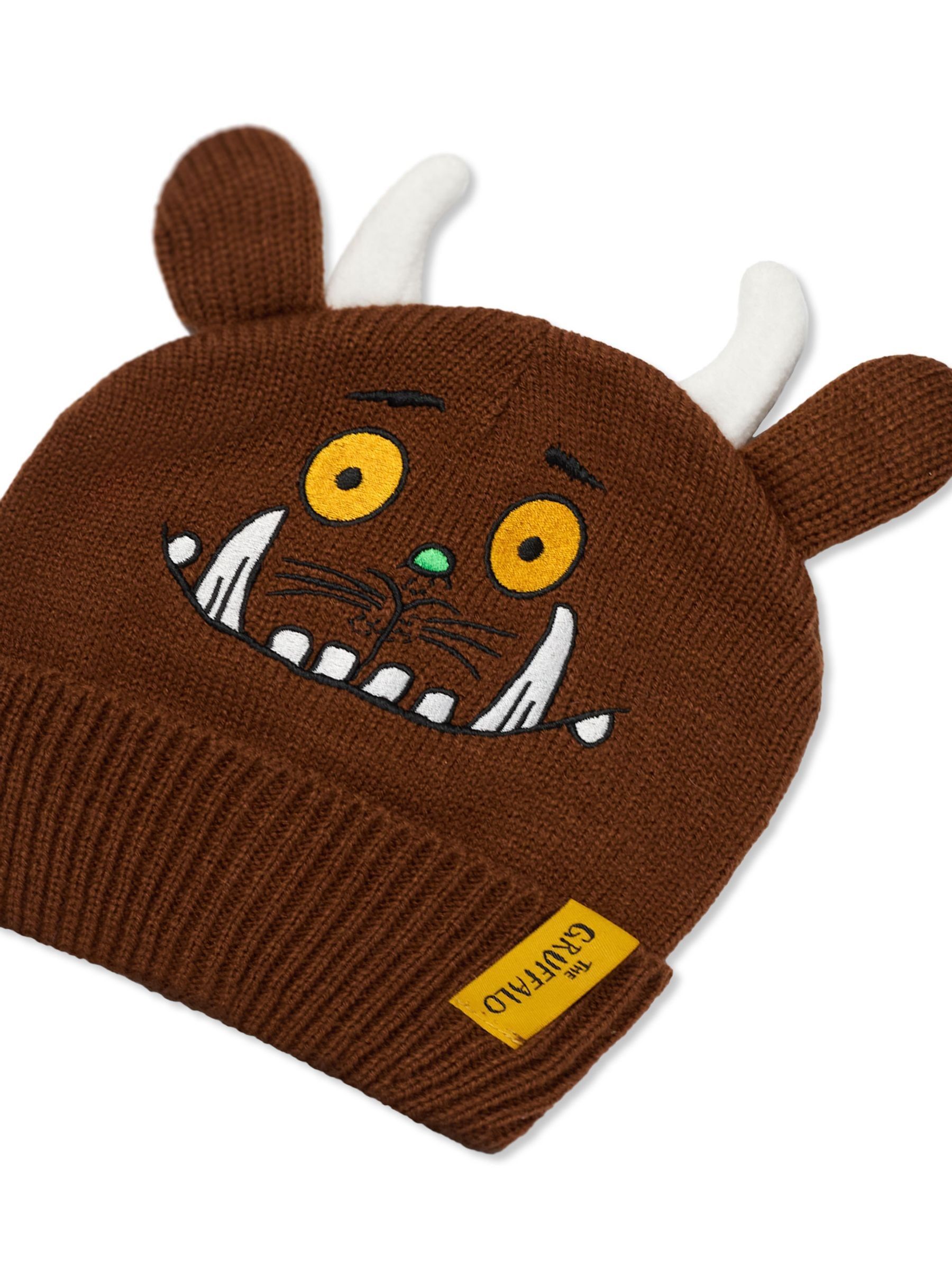 Buy Vanilla Underground Brown Gruffalo Beanie Hat & Gloves Set from the ...