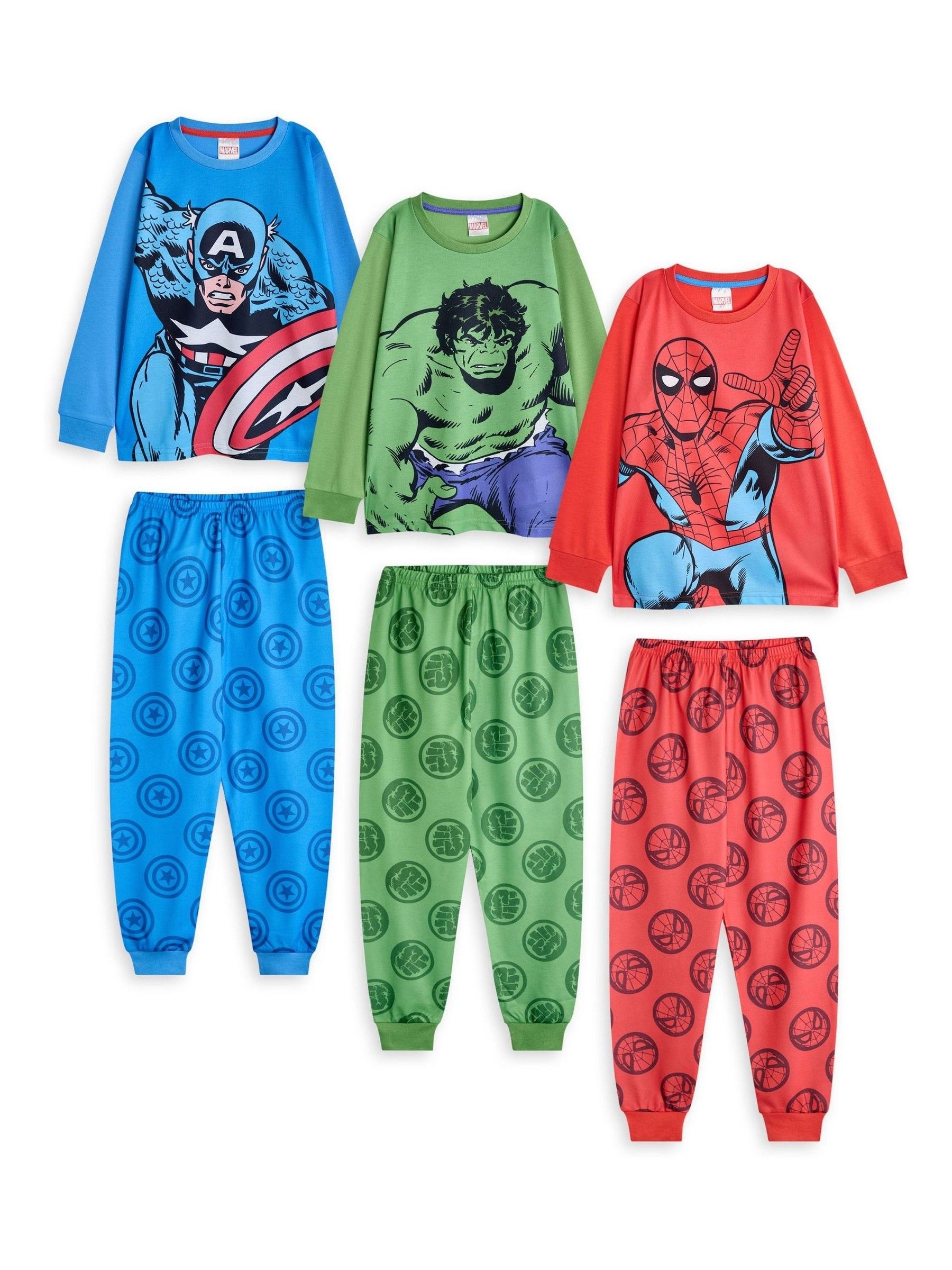 Buy Vanilla Underground Red Marvel Boys Pyjamas 3 Pack from the Next UK ...