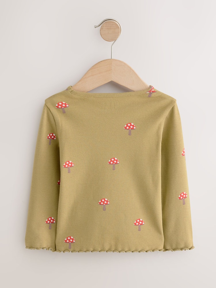 Buy Autumnal Orange Long Sleeve Rib Tops 5 Pack (3mths-7yrs) from Next USA