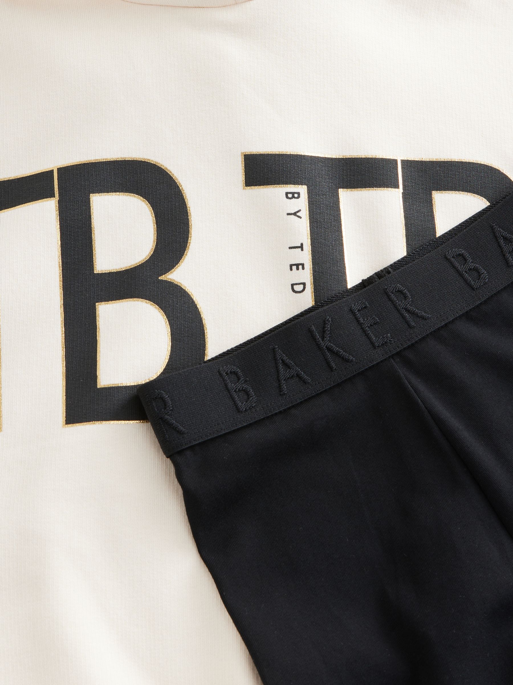 Buy Baker by Ted Baker 2 Piece Stone Logo Hoodie and Leggings Set from the Next UK online shop