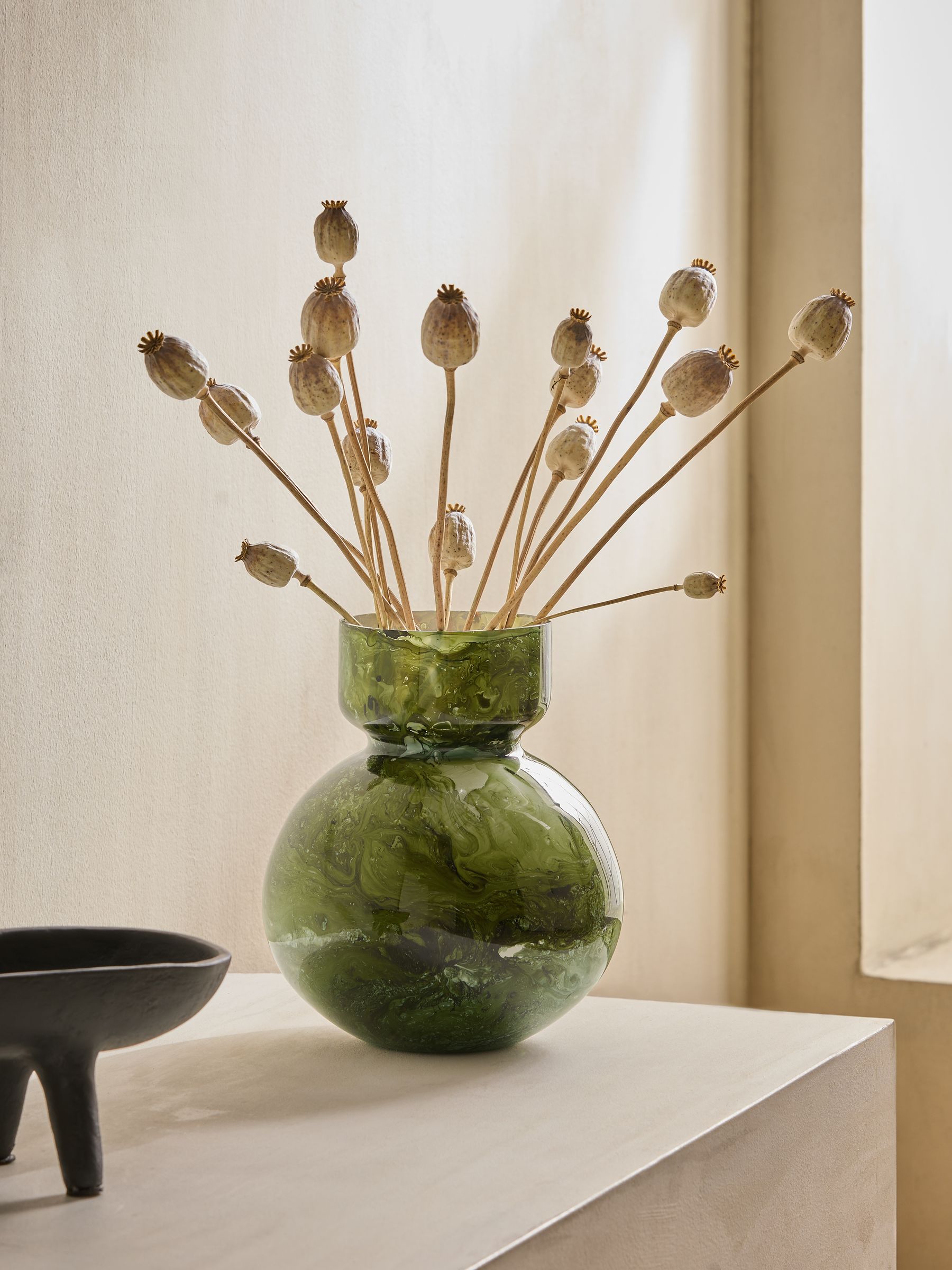 Buy French Connection Green Abstract Glass Vase from the Next UK online ...