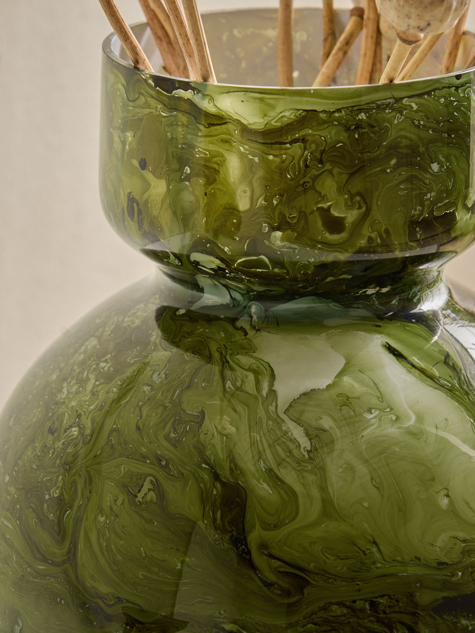 Buy French Connection Green Abstract Glass Vase from Next Australia