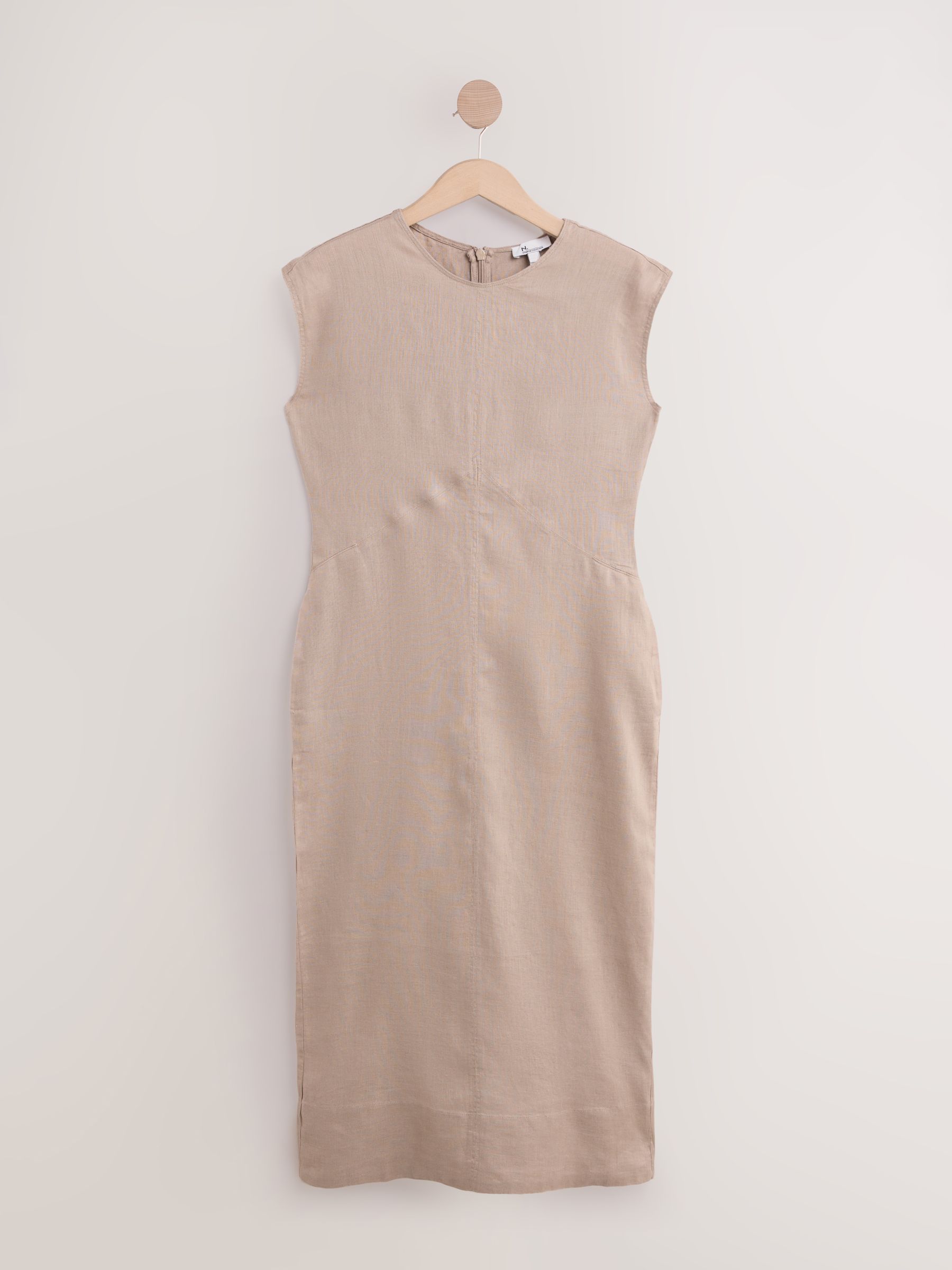 Buy Neutral N. Premium 100% Linen Midi Column Dress from the Next UK ...