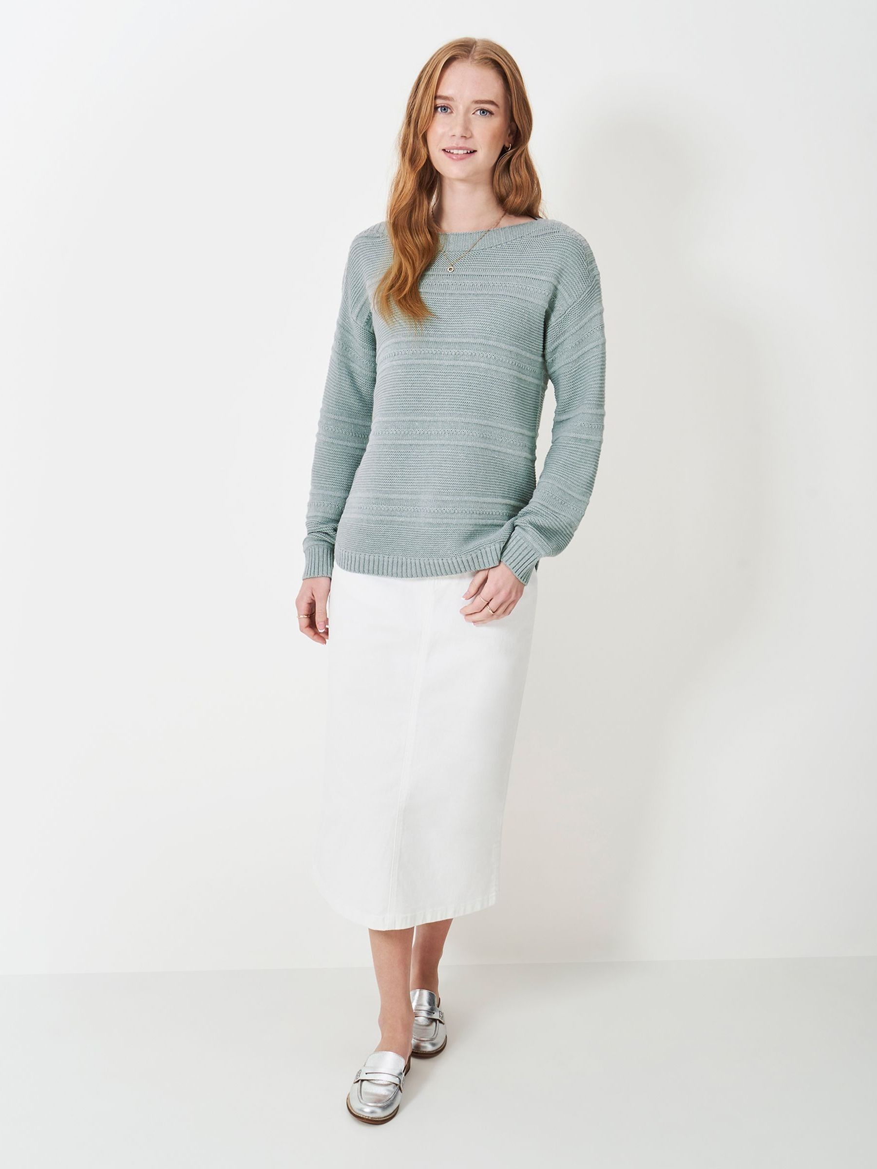 Buy Crew Clothing Green Crew Clothing Company Blue Tali Jumper from the ...