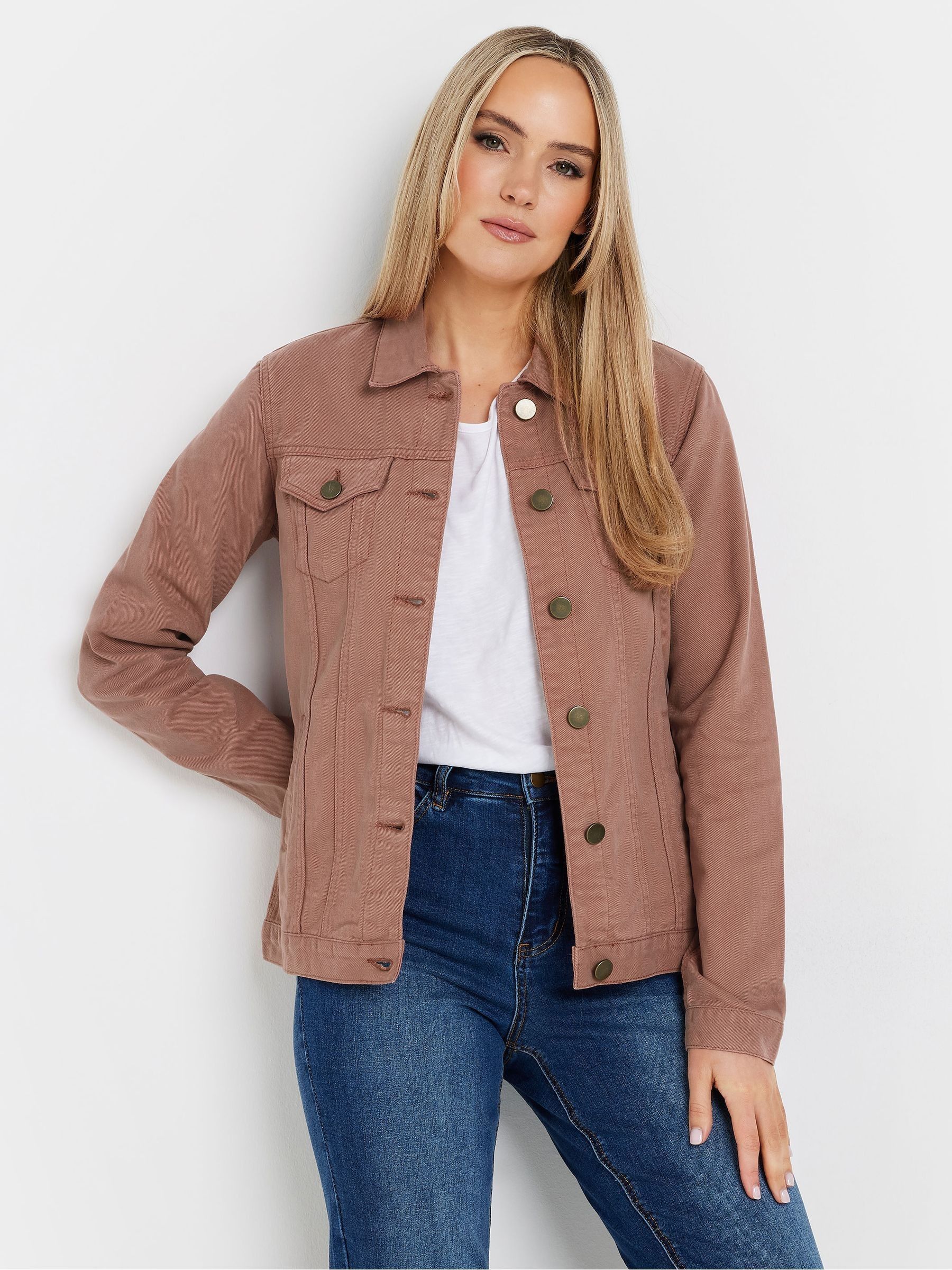 Buy Long Tall Sally Pink Denim 100% Cotton Jacket from the Next UK ...