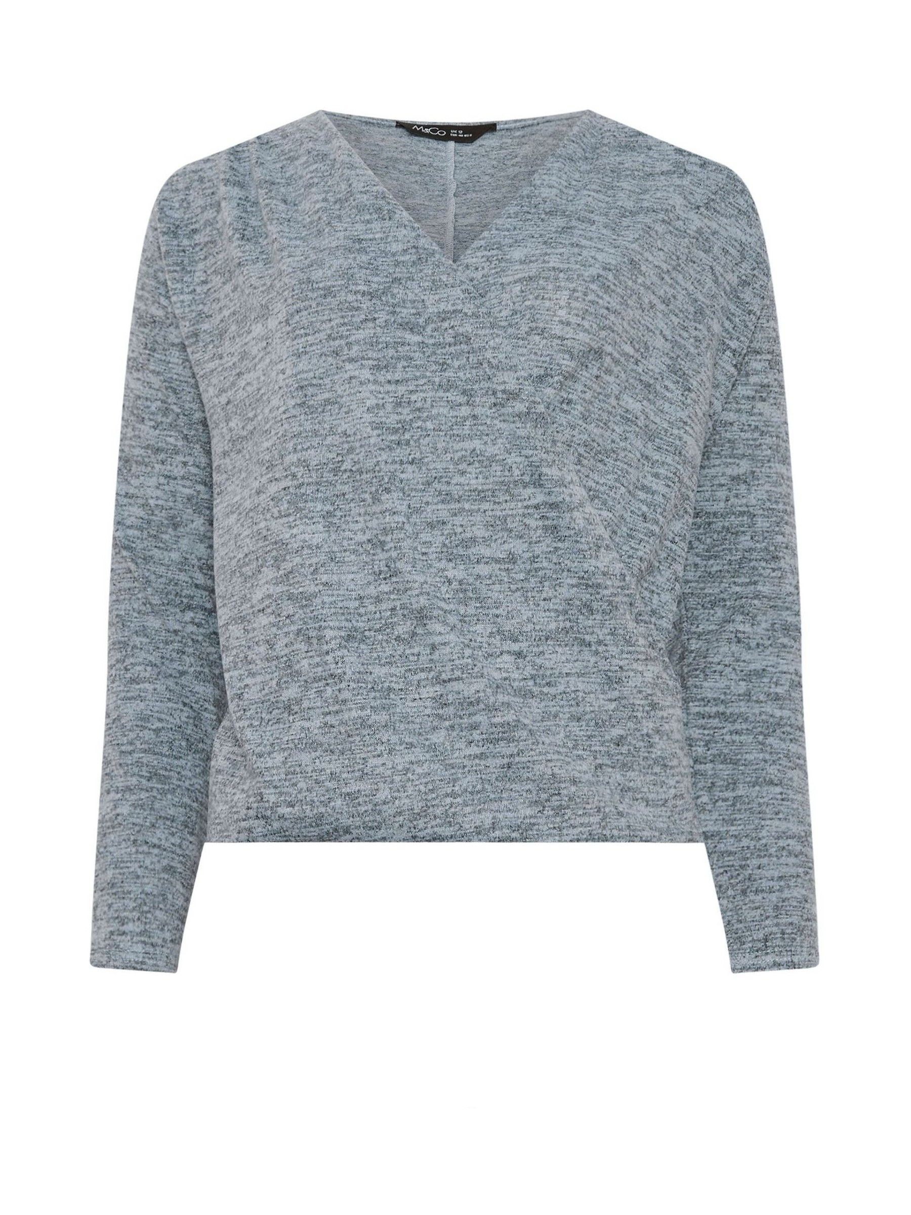 Buy M&Co Blue Wrap Over Jumper from the Next UK online shop
