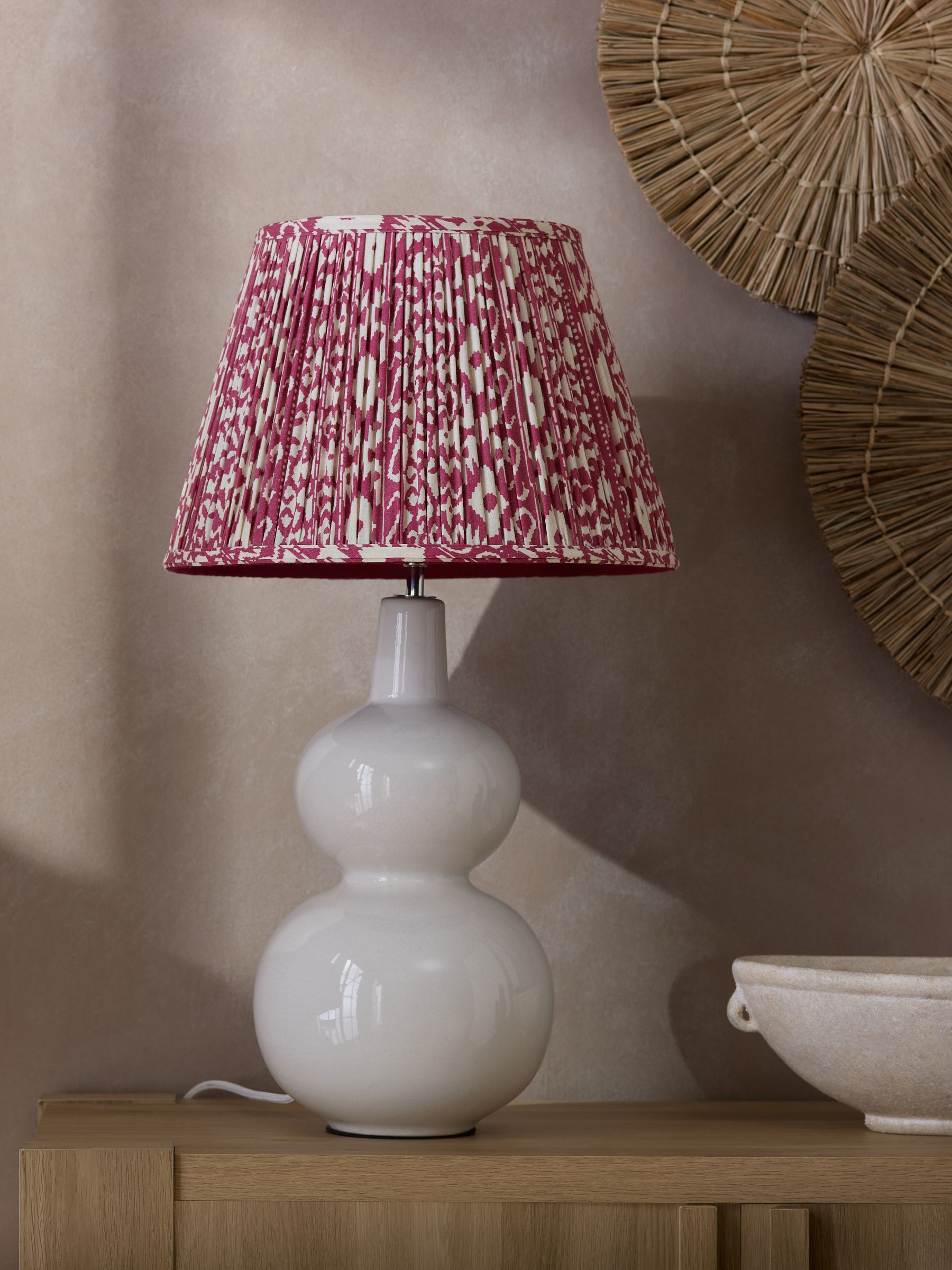 Buy Berry Red Geo Pleated Lamp Shade from the Next UK online shop