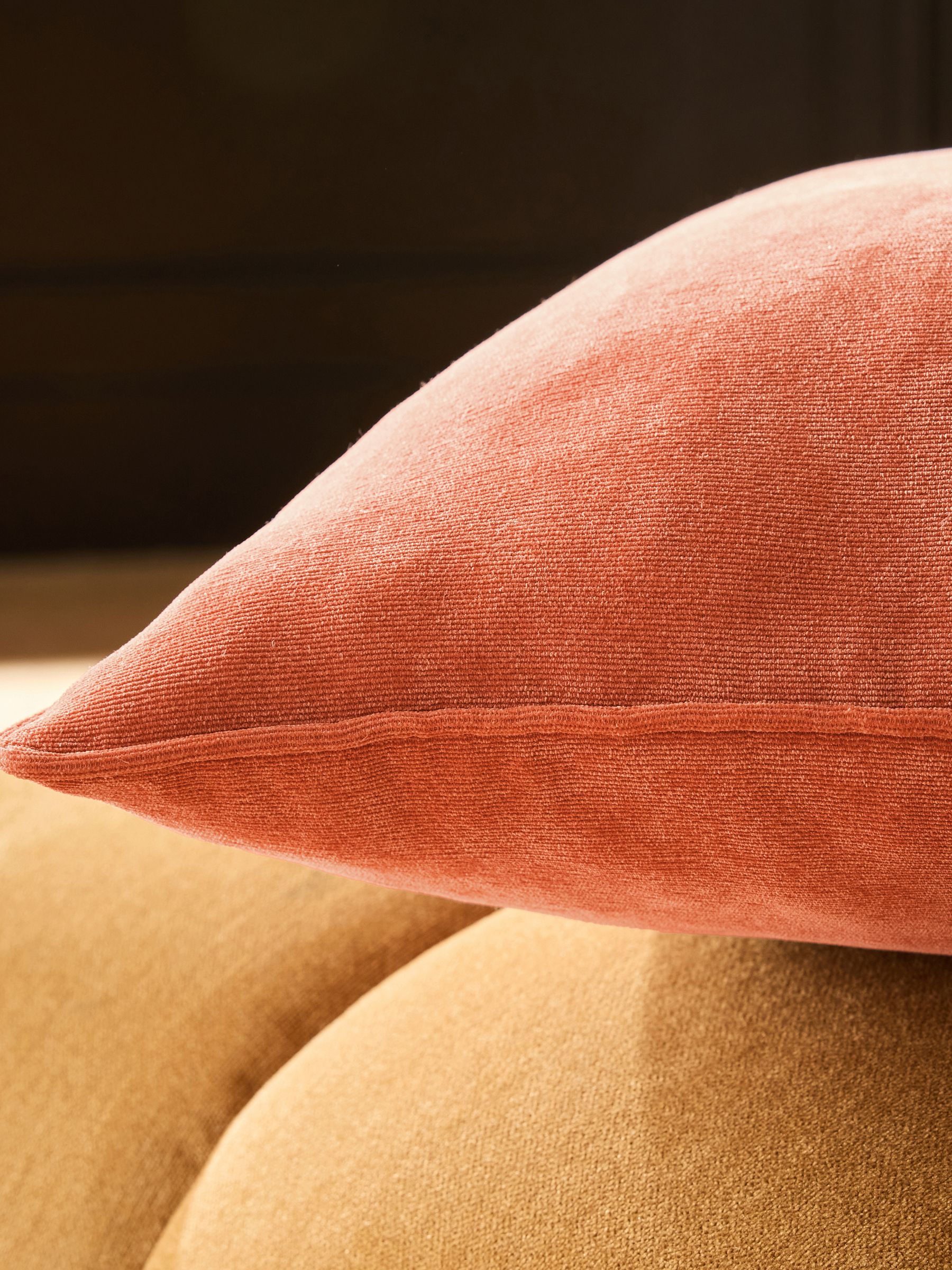 Buy Light Orange 45 x 45cm Soft Velour Cushion from the Next UK online shop