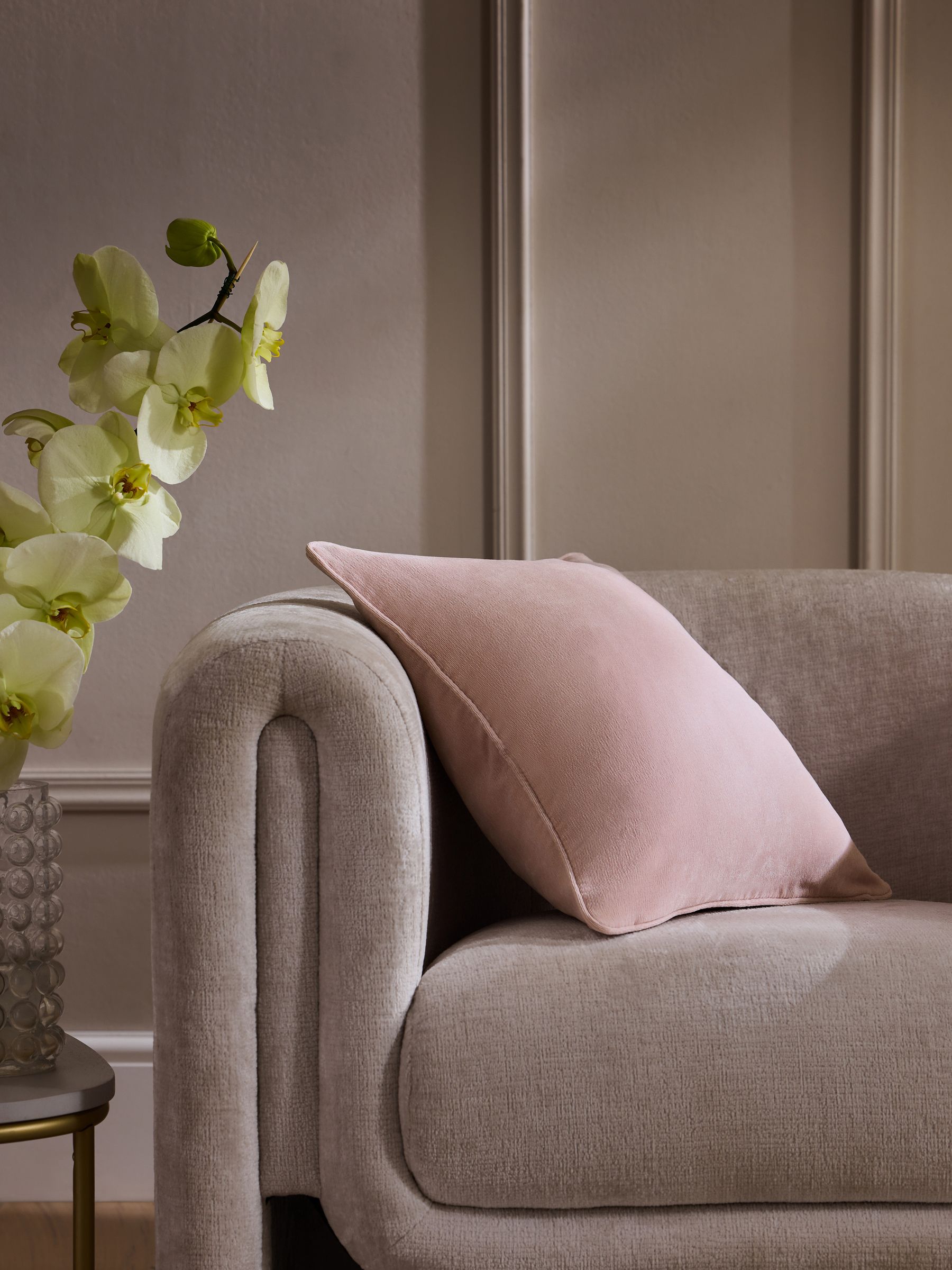 Buy Pink 45 x 45cm Soft Velour Cushion from the Next UK online shop