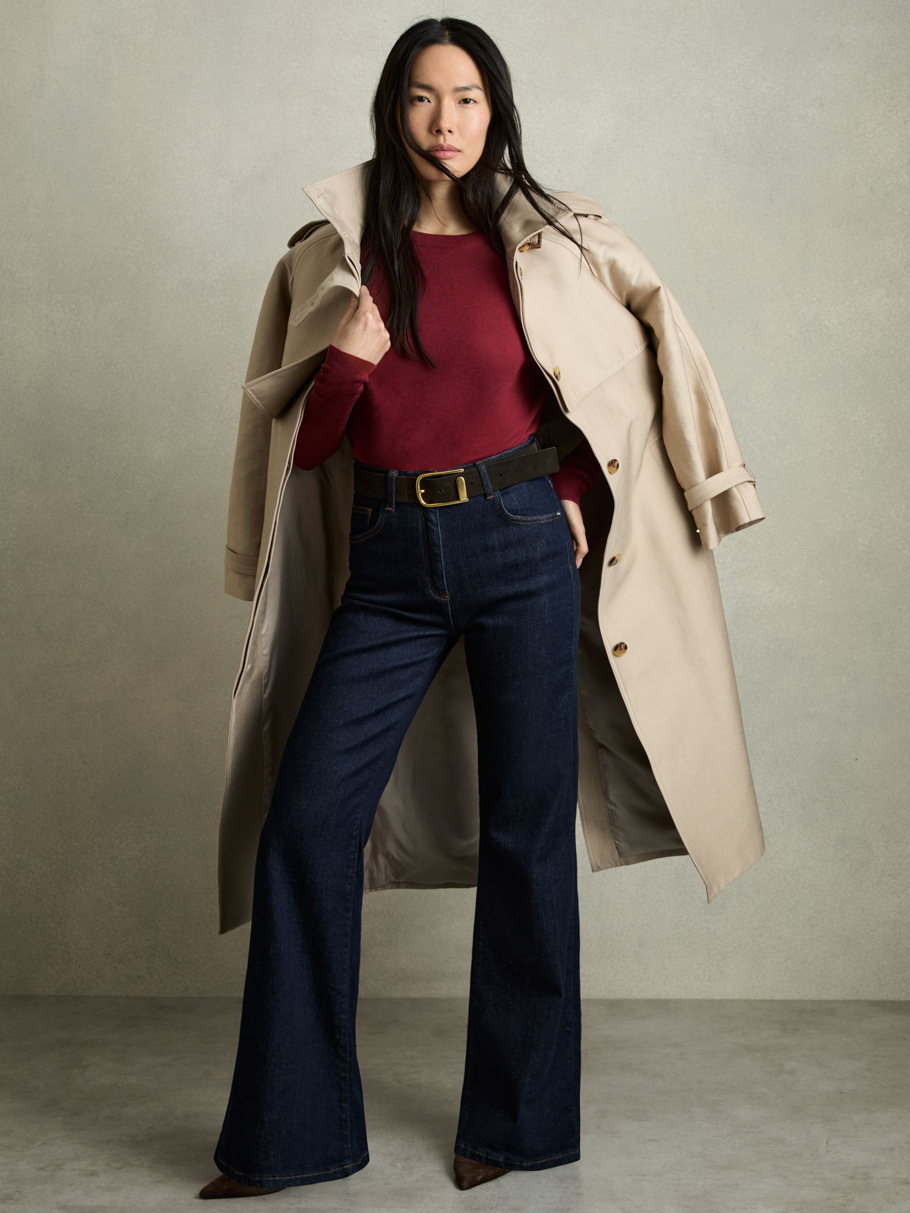 Buy Reiss Red Wendy Fine-Knit Crew-Neck Jumper With Cashmere from Next ...