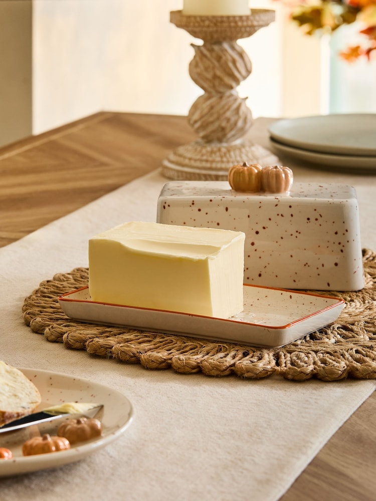 Buy Natural Speckle Pumpkin Butter Dish from Next Hong Kong