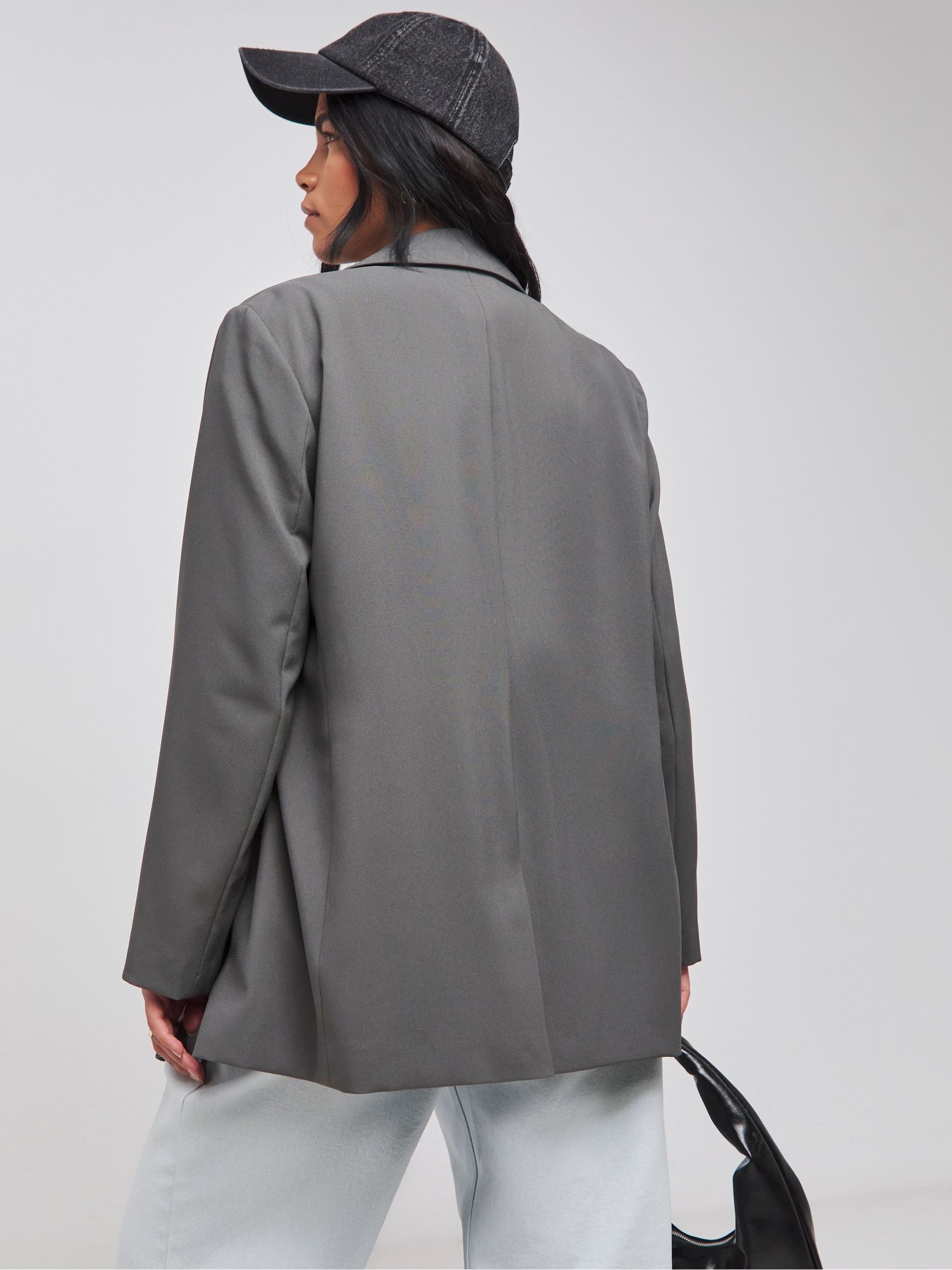 Buy Simply Be Grey Single Breasted Blazer from the Next UK online shop