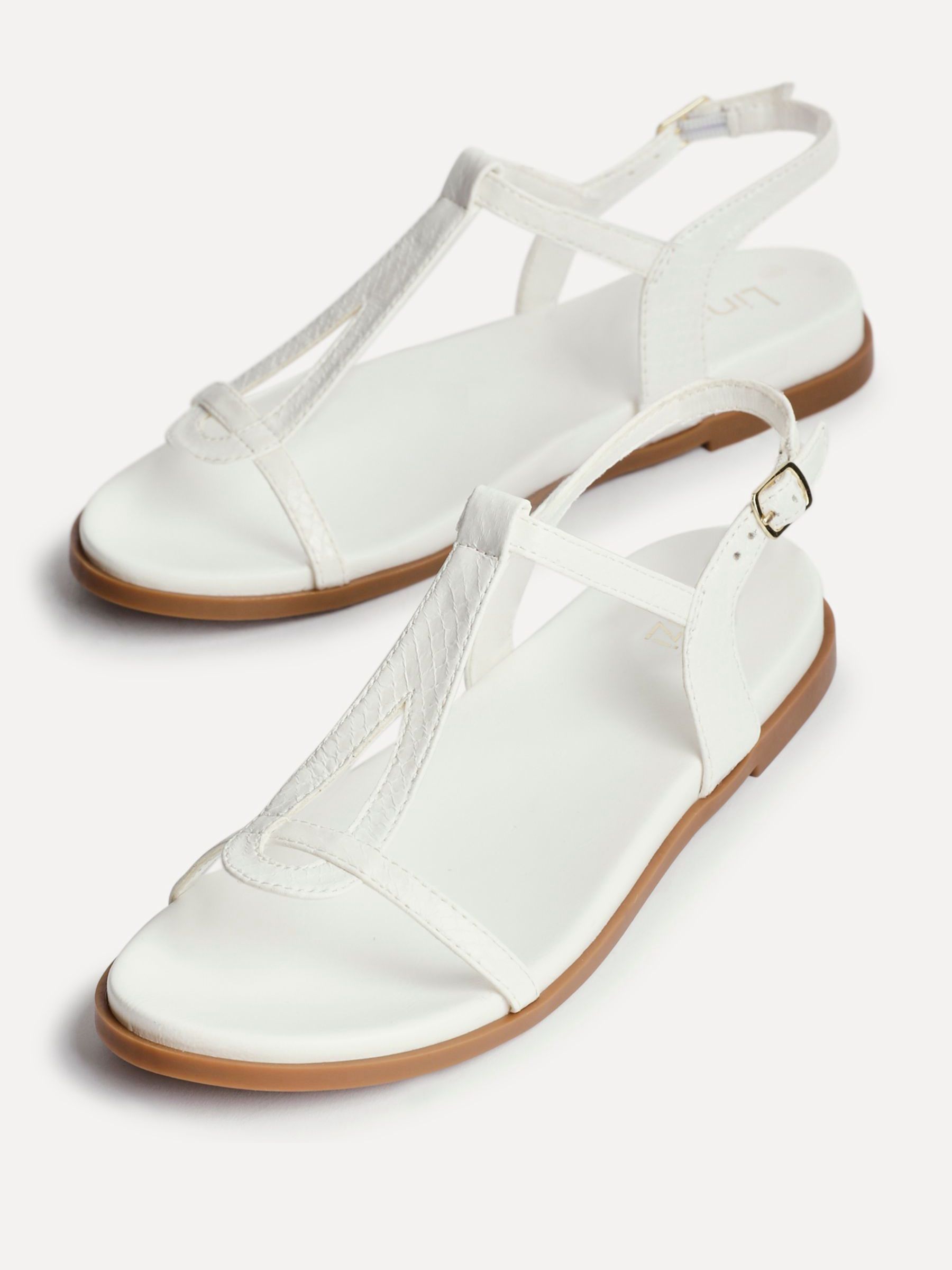 Buy Linzi White Saylor Textured T-Bar Sandals from the Next UK online shop