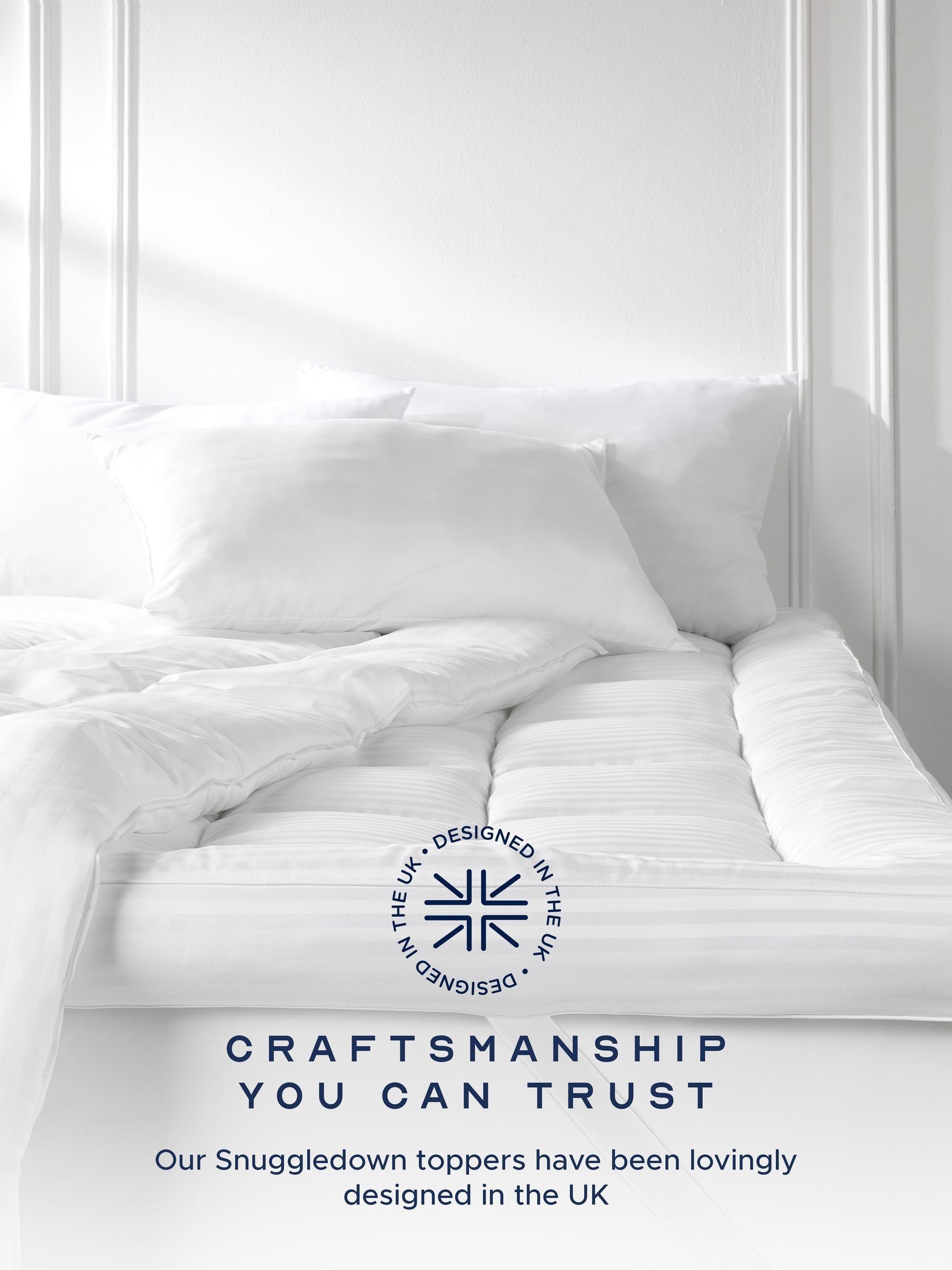 Buy Snuggledown White 10cm Luxurious Hotel Mattress Topper from the ...