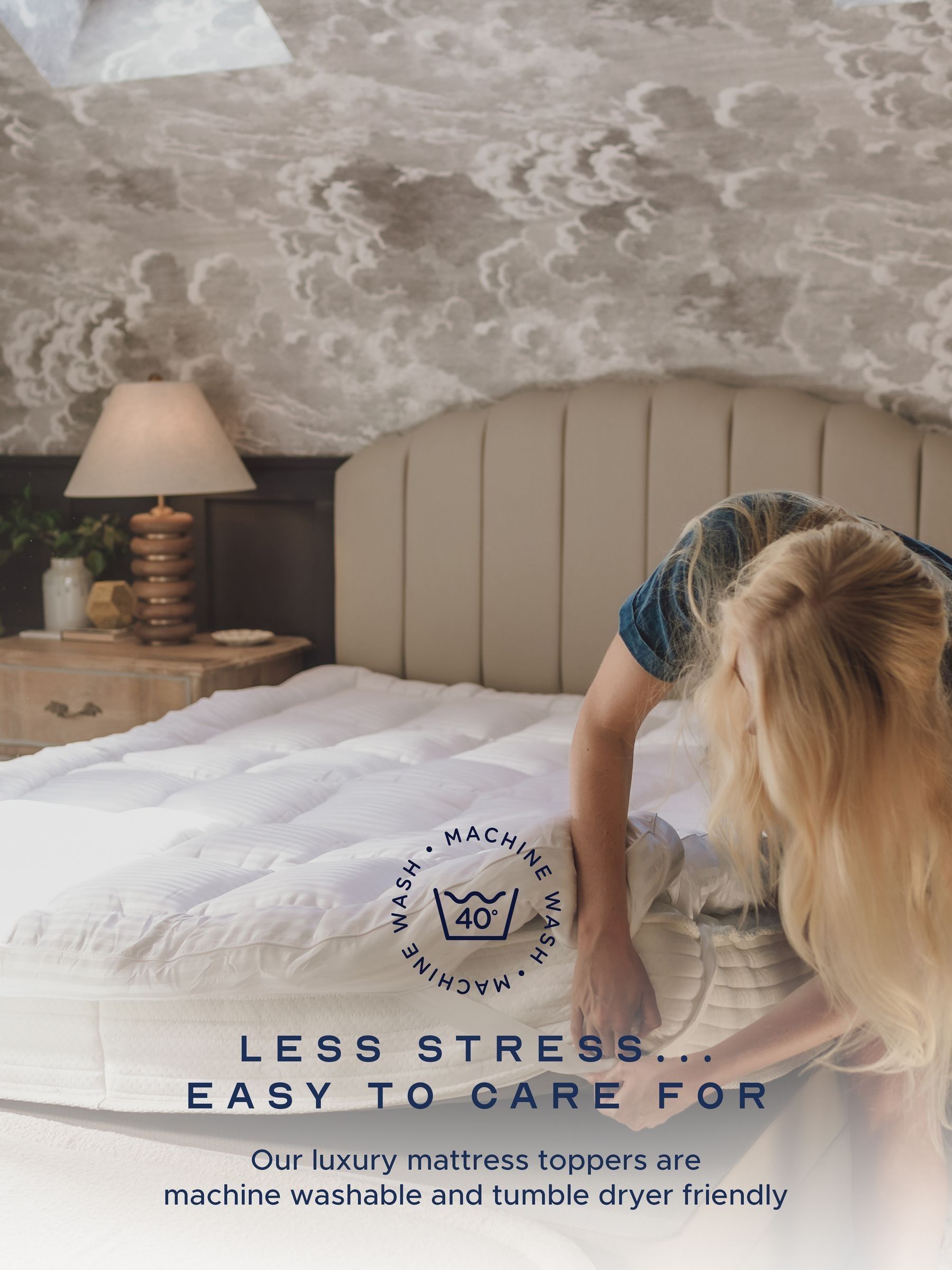 Buy Snuggledown White 10cm Luxurious Hotel Mattress Topper from the ...