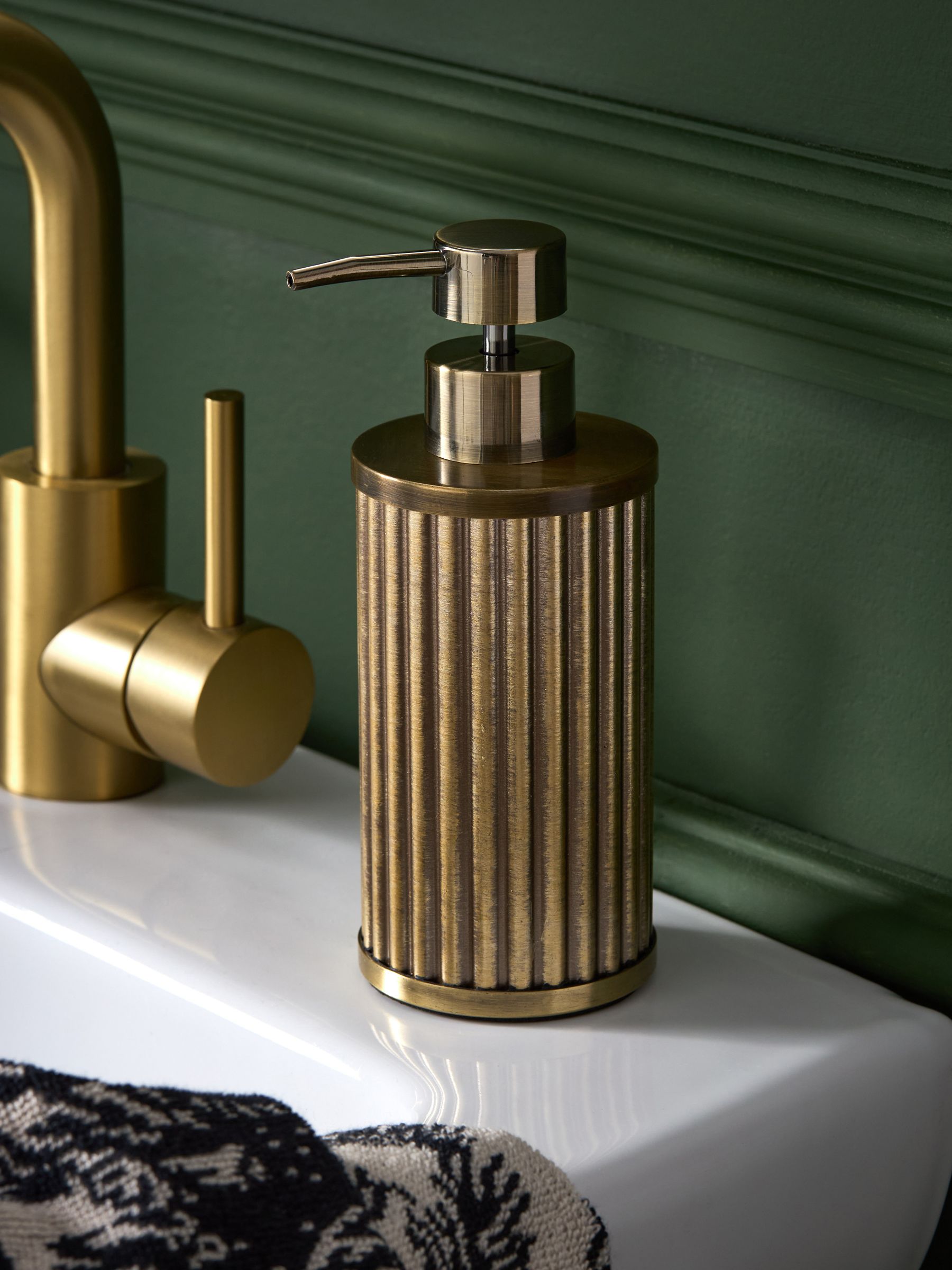 Buy Gold Rib Soap Dispenser from the Next UK online shop
