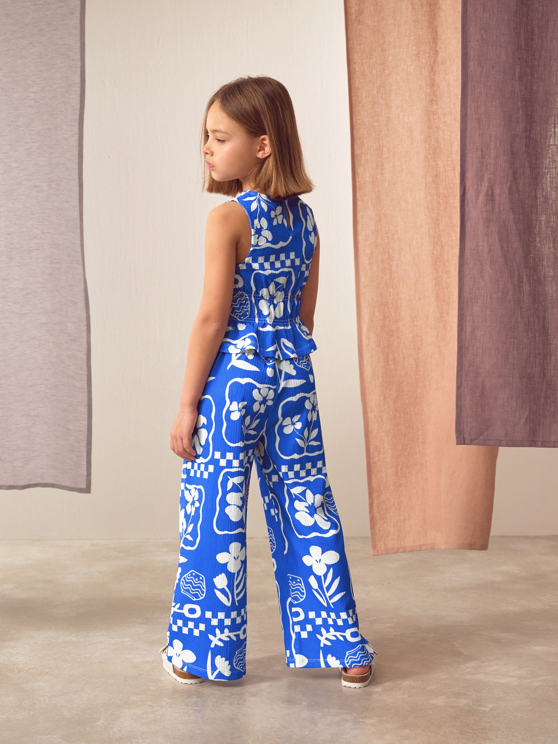 Buy Blue Top and Wide Leg Trousers Set (3-16yrs) from the Next UK ...