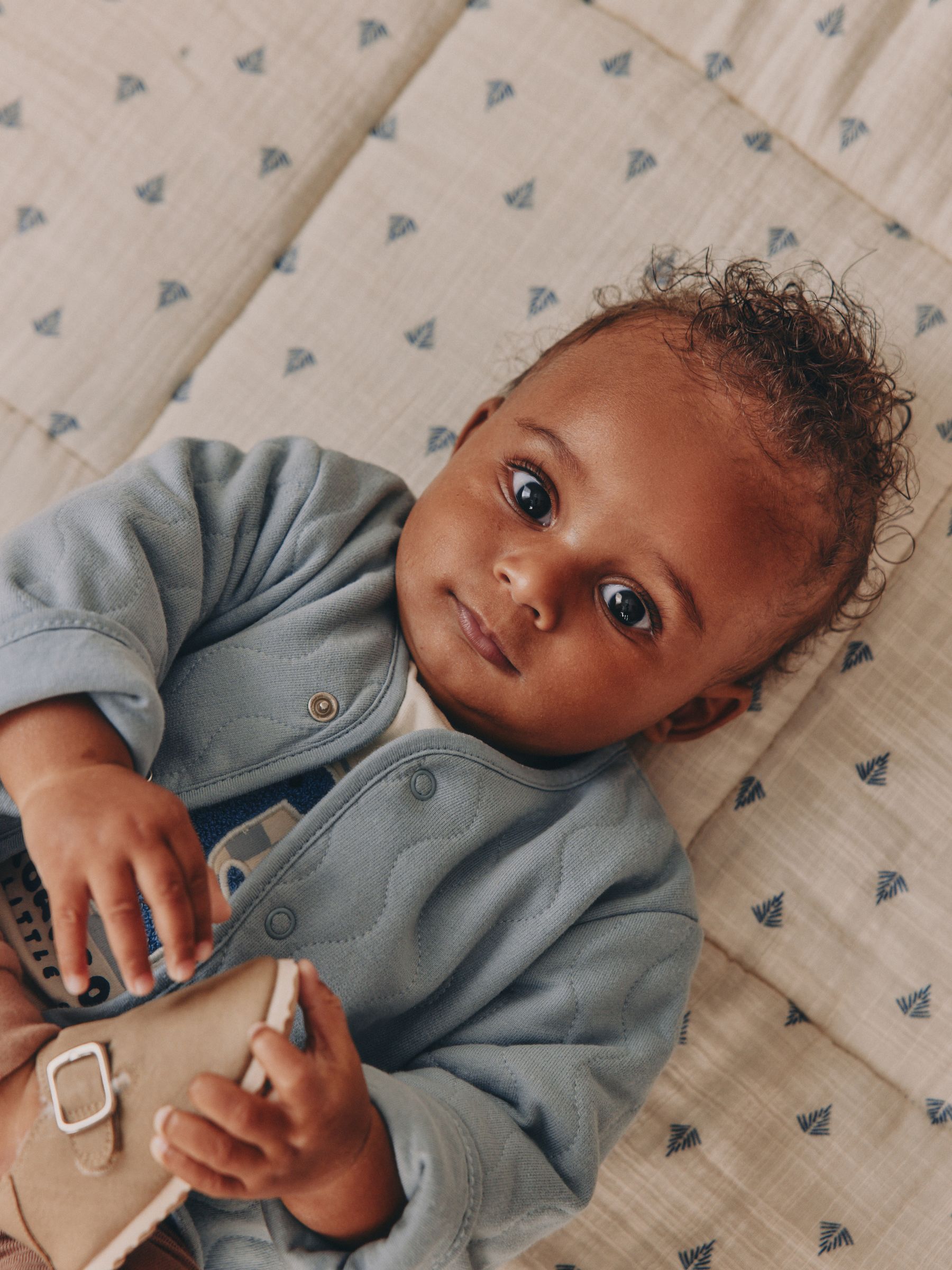 Buy Blue Jersey Quilted Baby Jacket (0mths-2yrs) from the Next UK ...