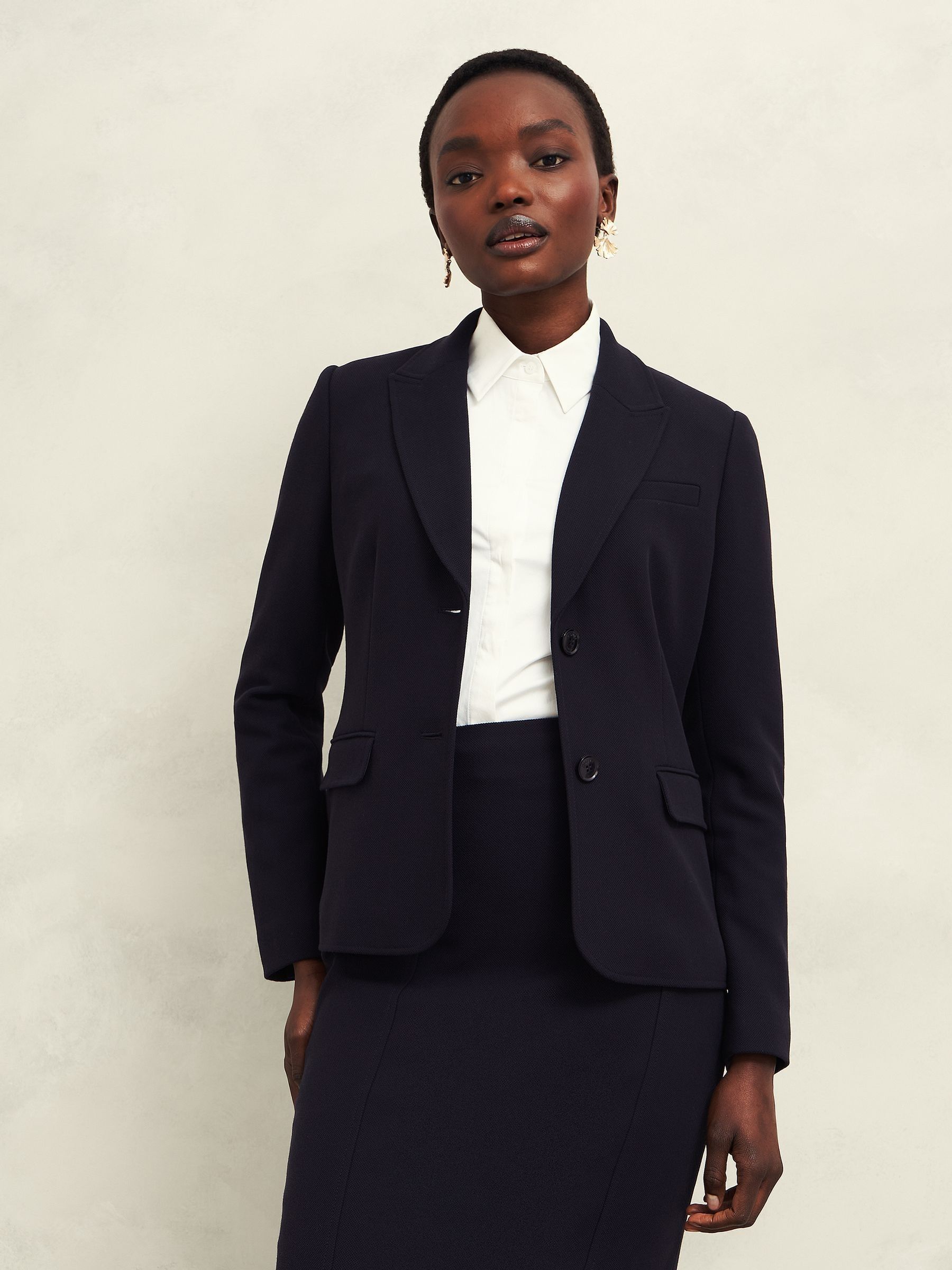 Buy Hobbs Blue Petite Aly Jacket from the Next UK online shop