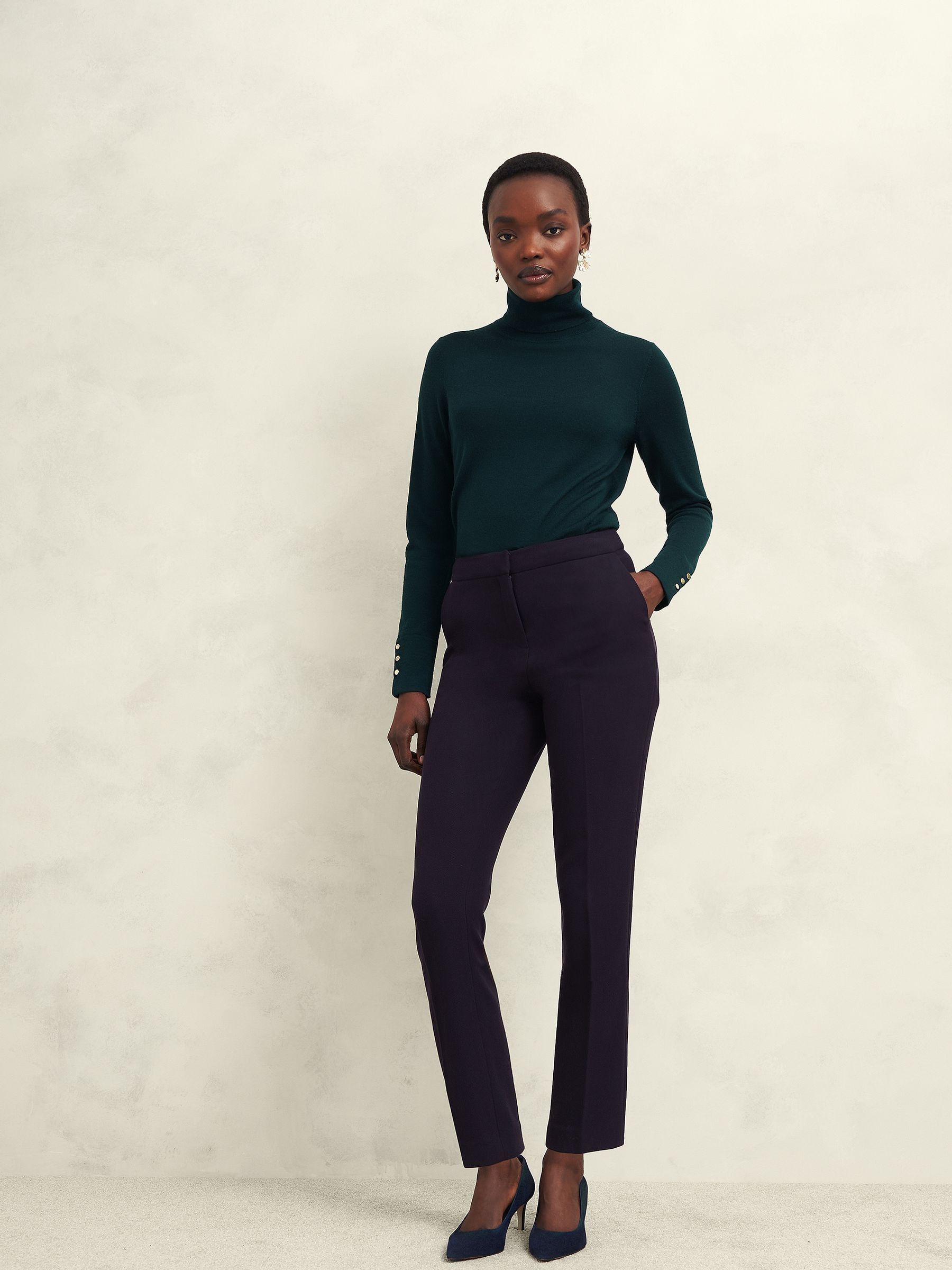 Buy Hobbs Blue Petite Aly Slim Trousers from the Next UK online shop