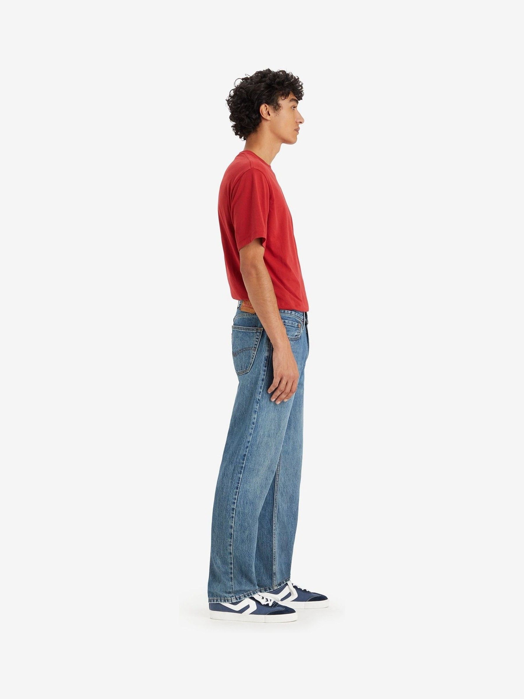 Buy Levi's® Blue 100% Cotton 555 Relaxed Straight Worn In Jeans from ...