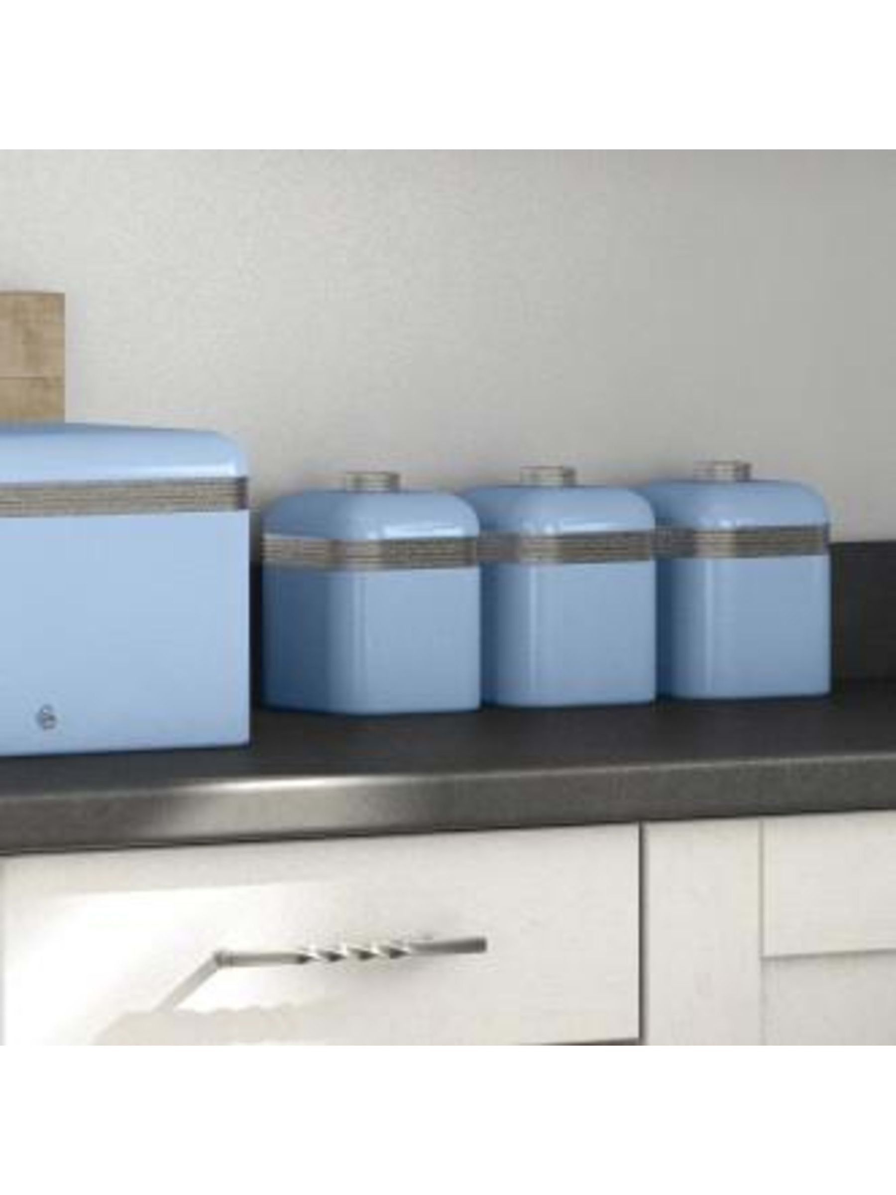 Buy Swan Set of 3 Blue Retro Kitchen Storage Canisters from the Next UK ...