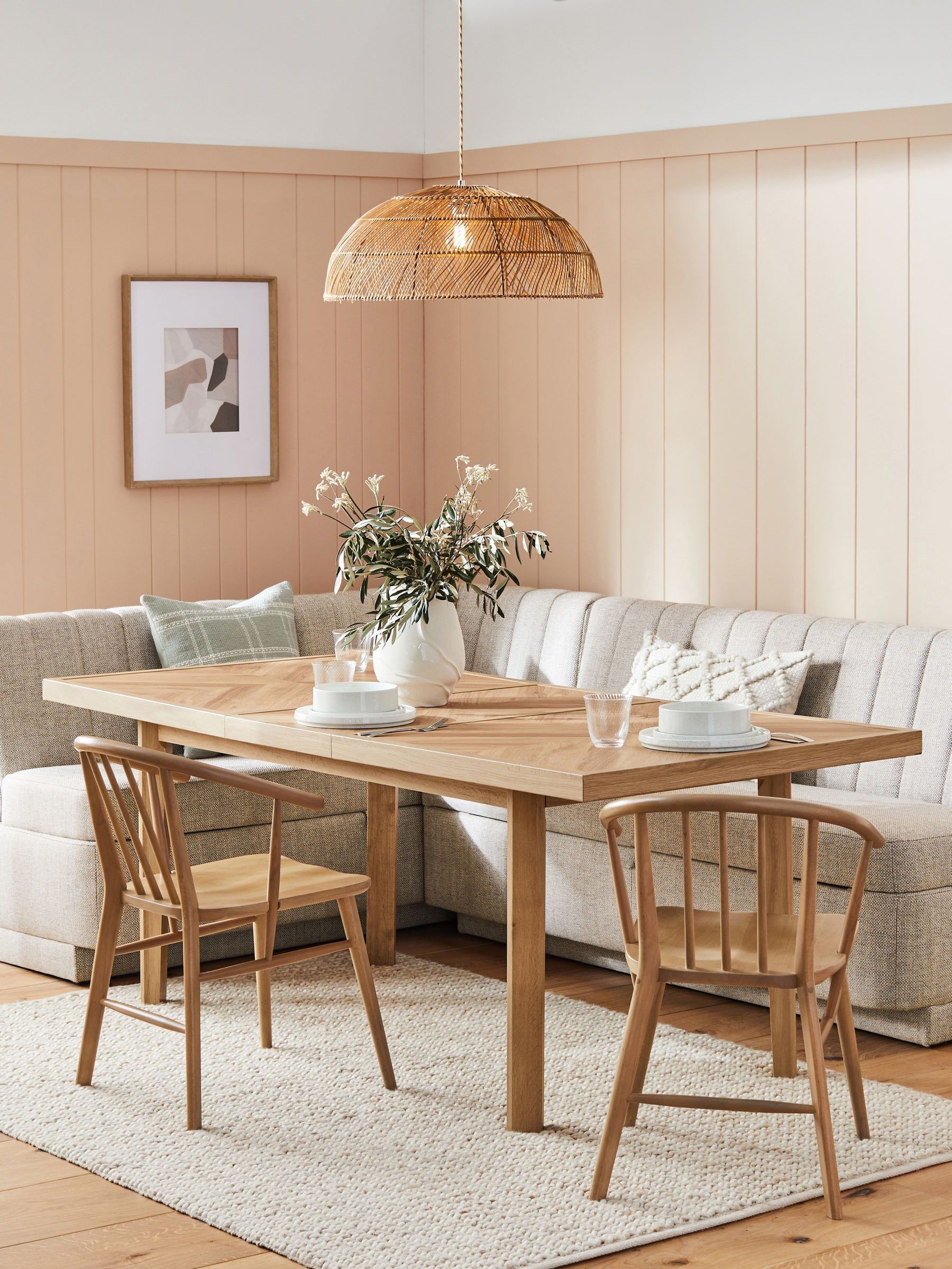 Buy Chunky Weave Mid Natural Anderson Storage Left Hand Corner Dining ...