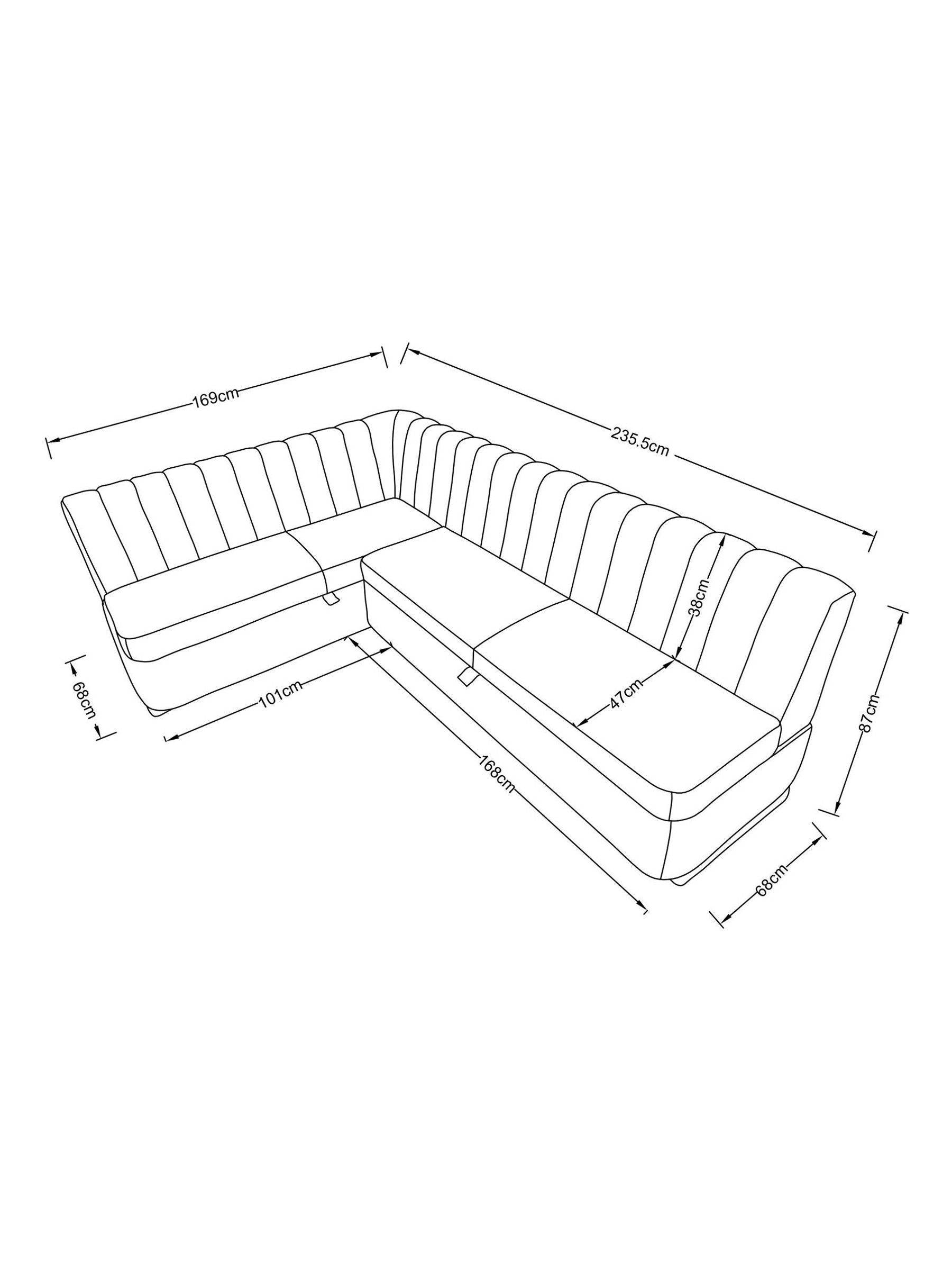 Buy Chunky Weave Mid Natural Anderson Storage Left Hand Corner Dining ...