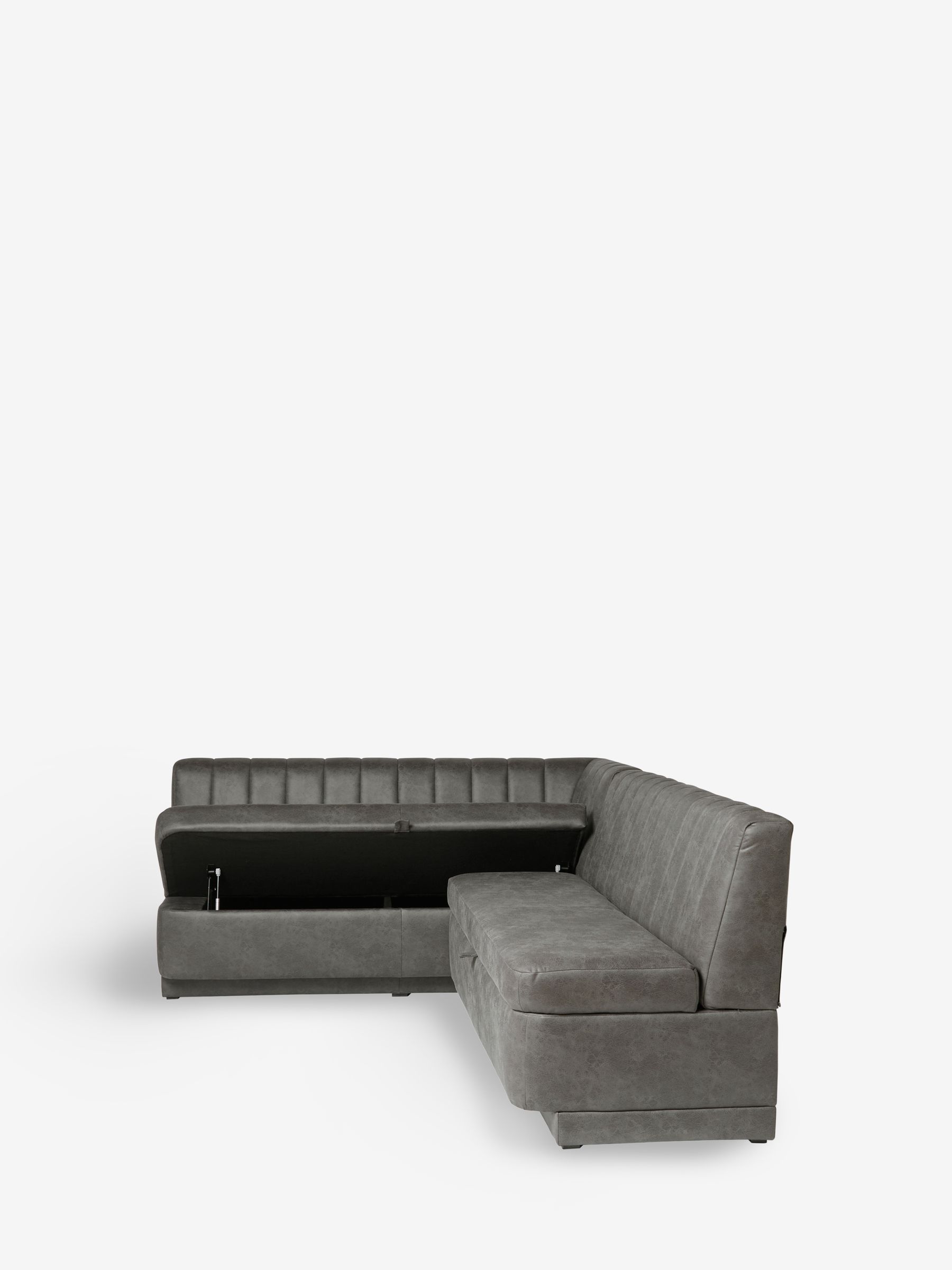 Buy Monza Faux Leather Dark Grey Anderson Storage Left Hand Corner ...