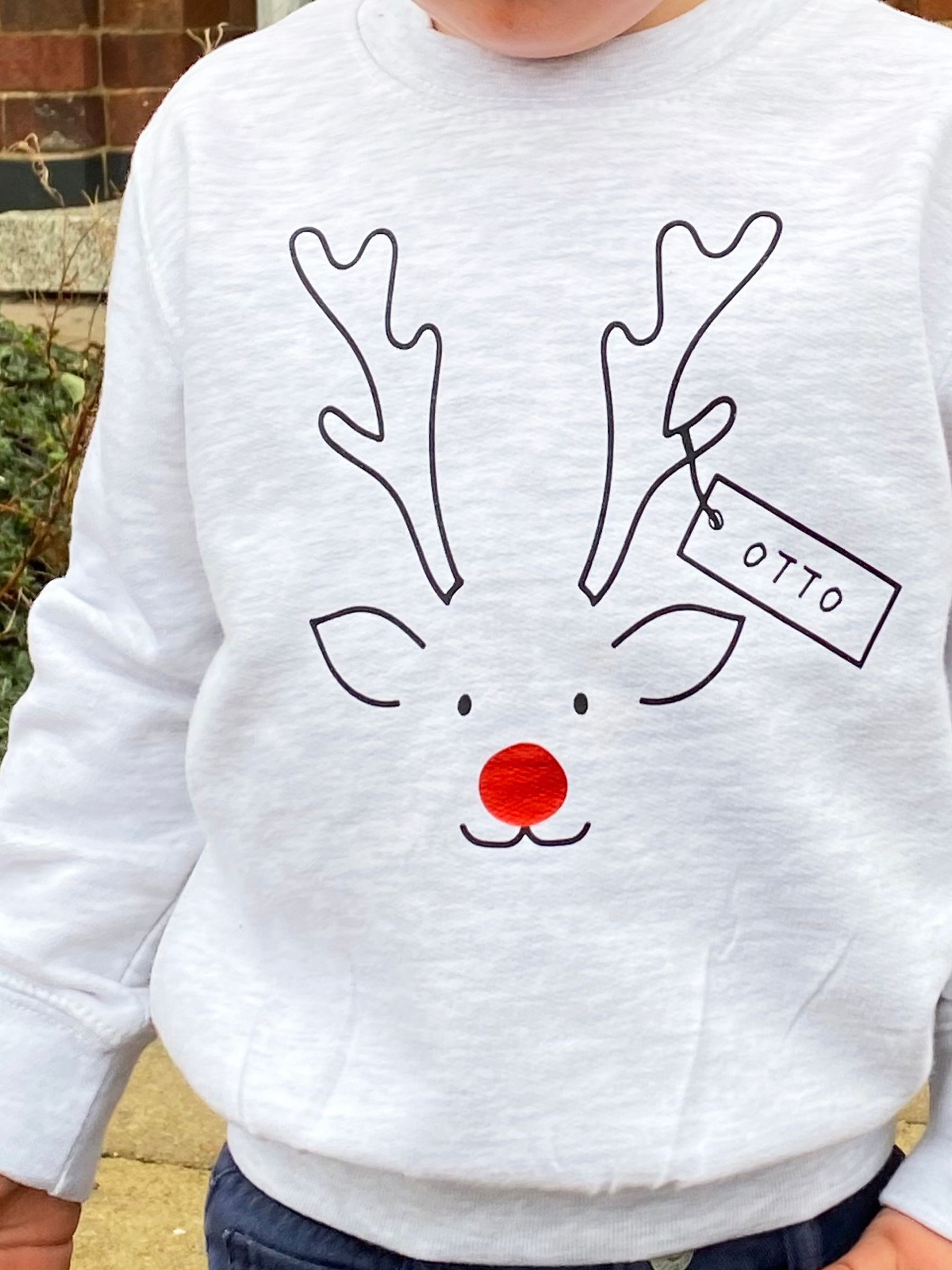 Buy Adults Family Reindeer Christmas Personalised Jumper by Solesmith ...