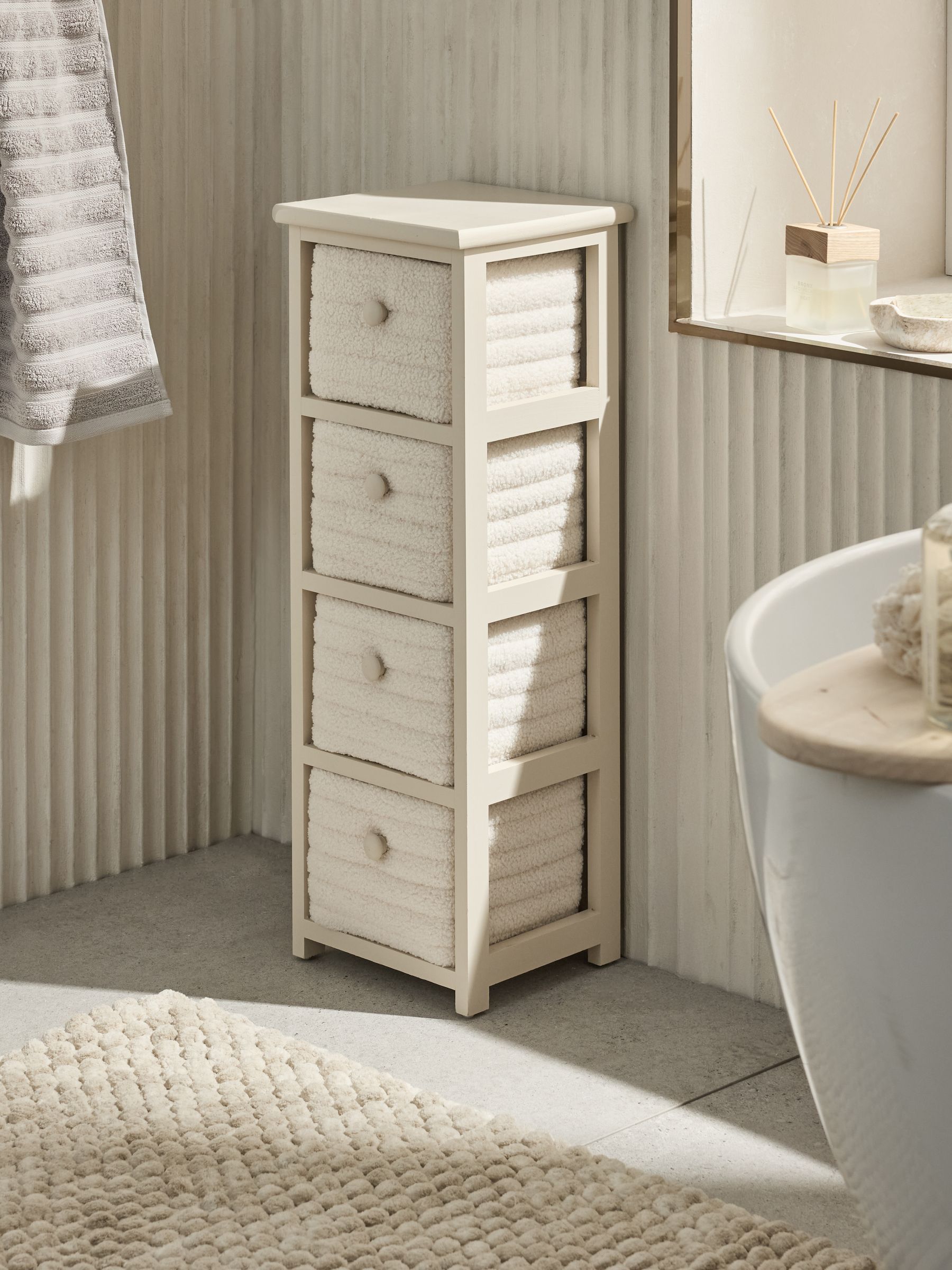 Buy Natural Rib Borg Storage Drawers from the Next UK online shop