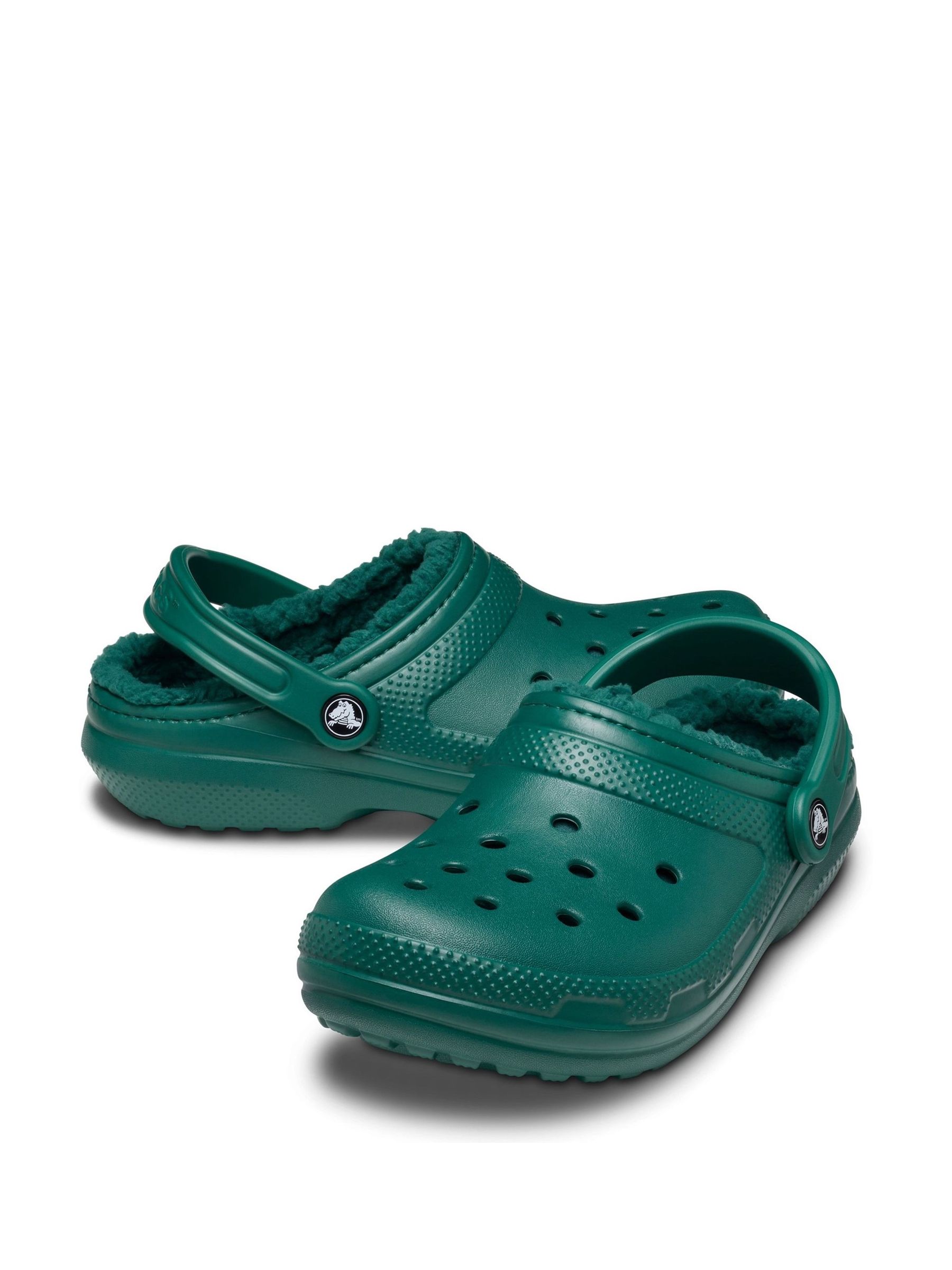 Buy Crocs Emerald Green Adult Classic Lined Clogs from the Next UK ...