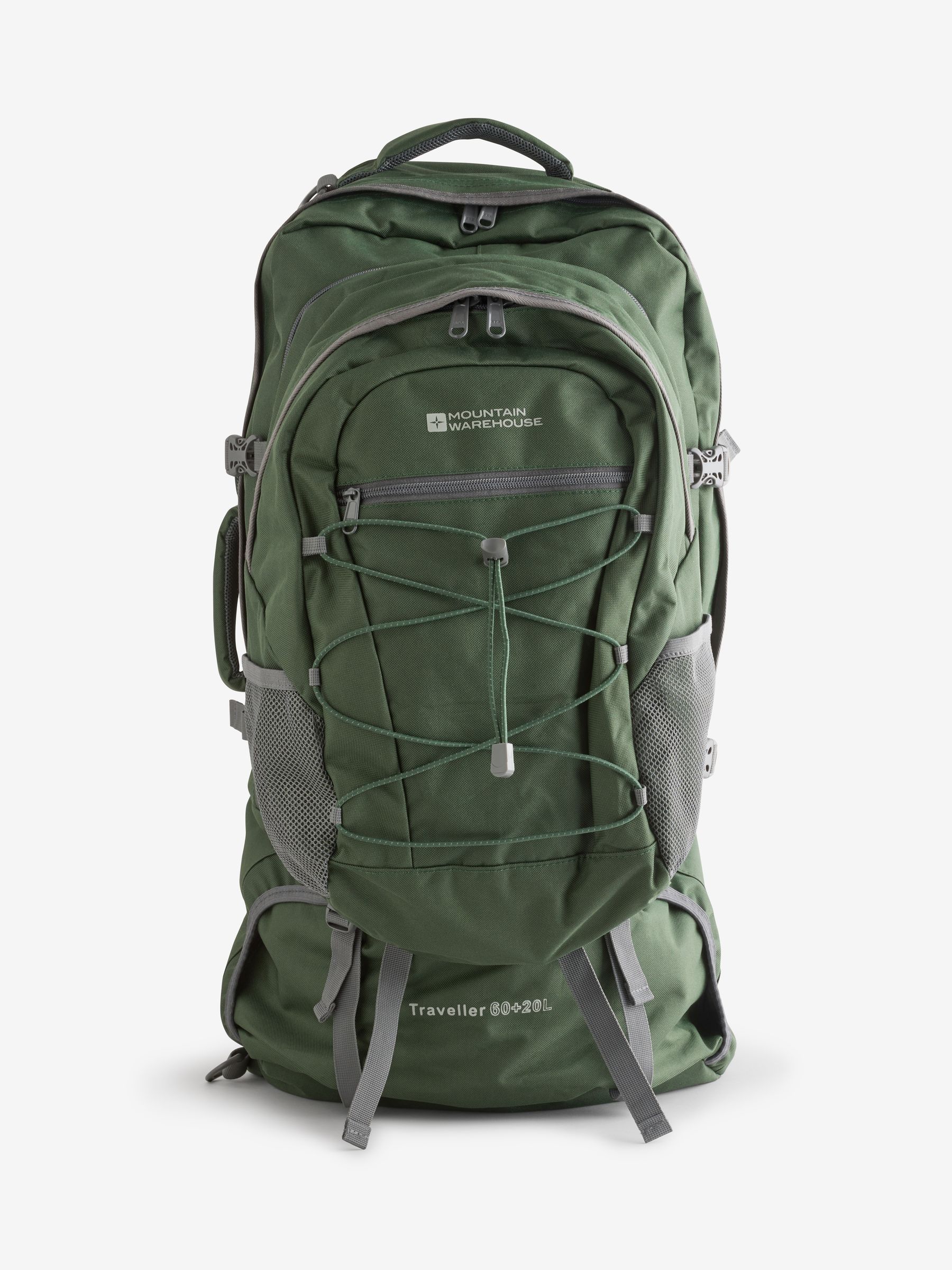 Buy Mountain Warehouse Green Traveller 60 + 20 Litre Rucksack from the ...