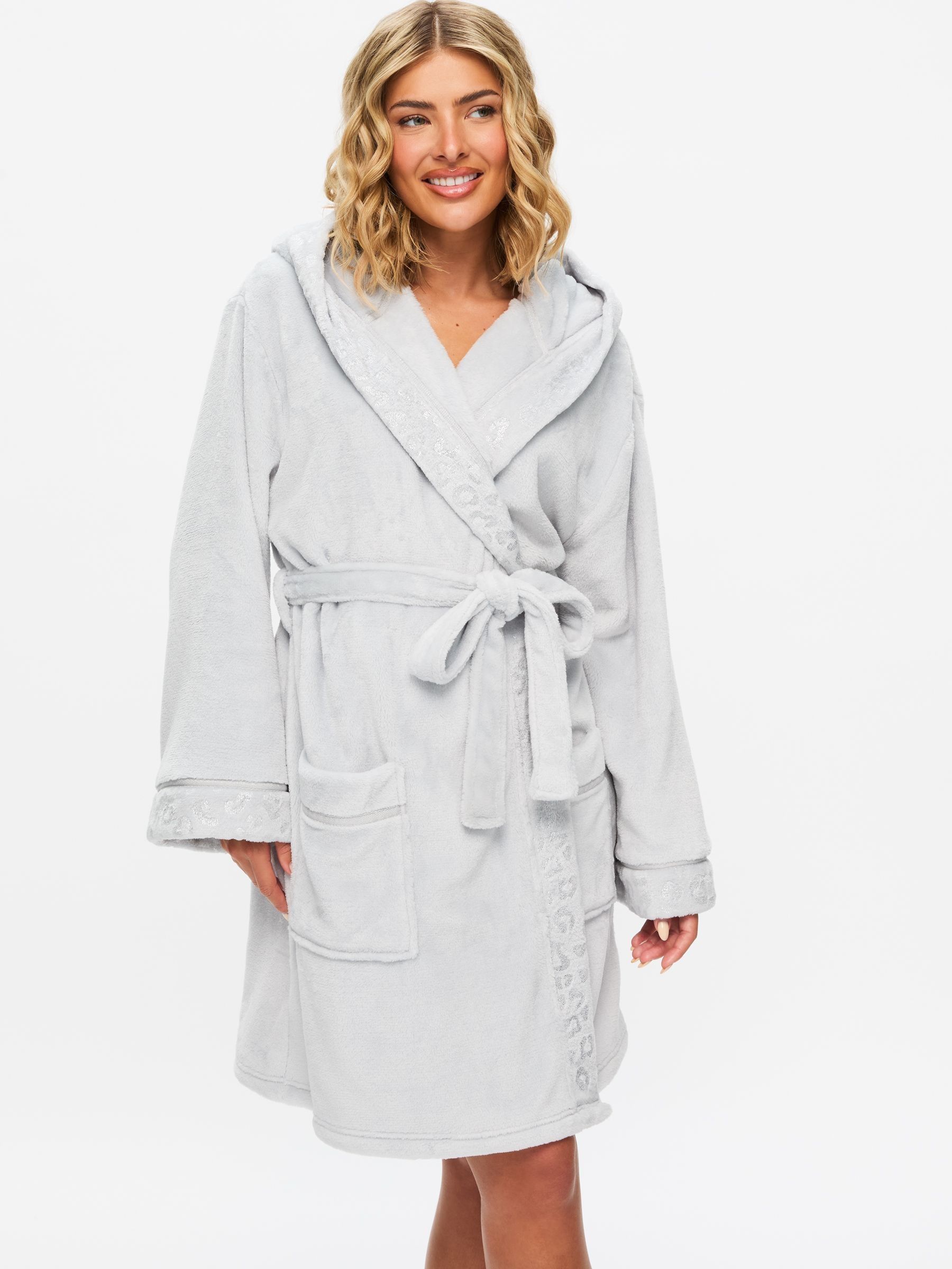 Buy Ann Summers Grey Signature Sparkle Fluffy Robe from the Next UK ...