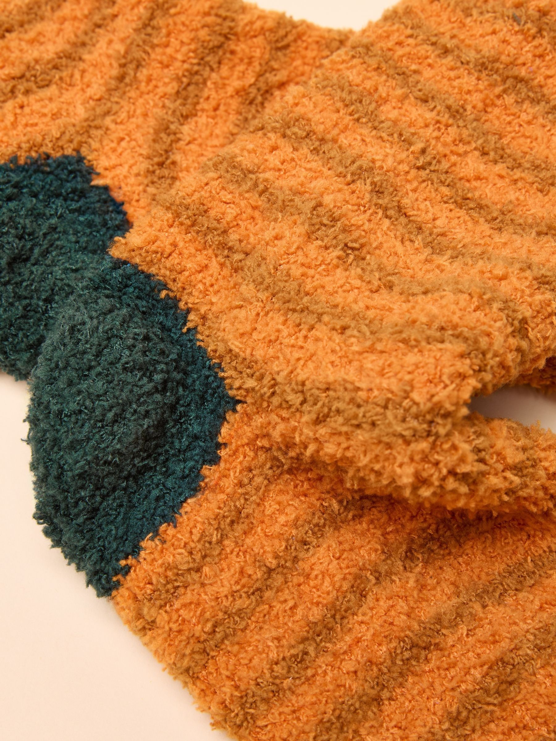 Buy Joules Men's Fluffy Orange Fox Stripe Socks from Next New Zealand