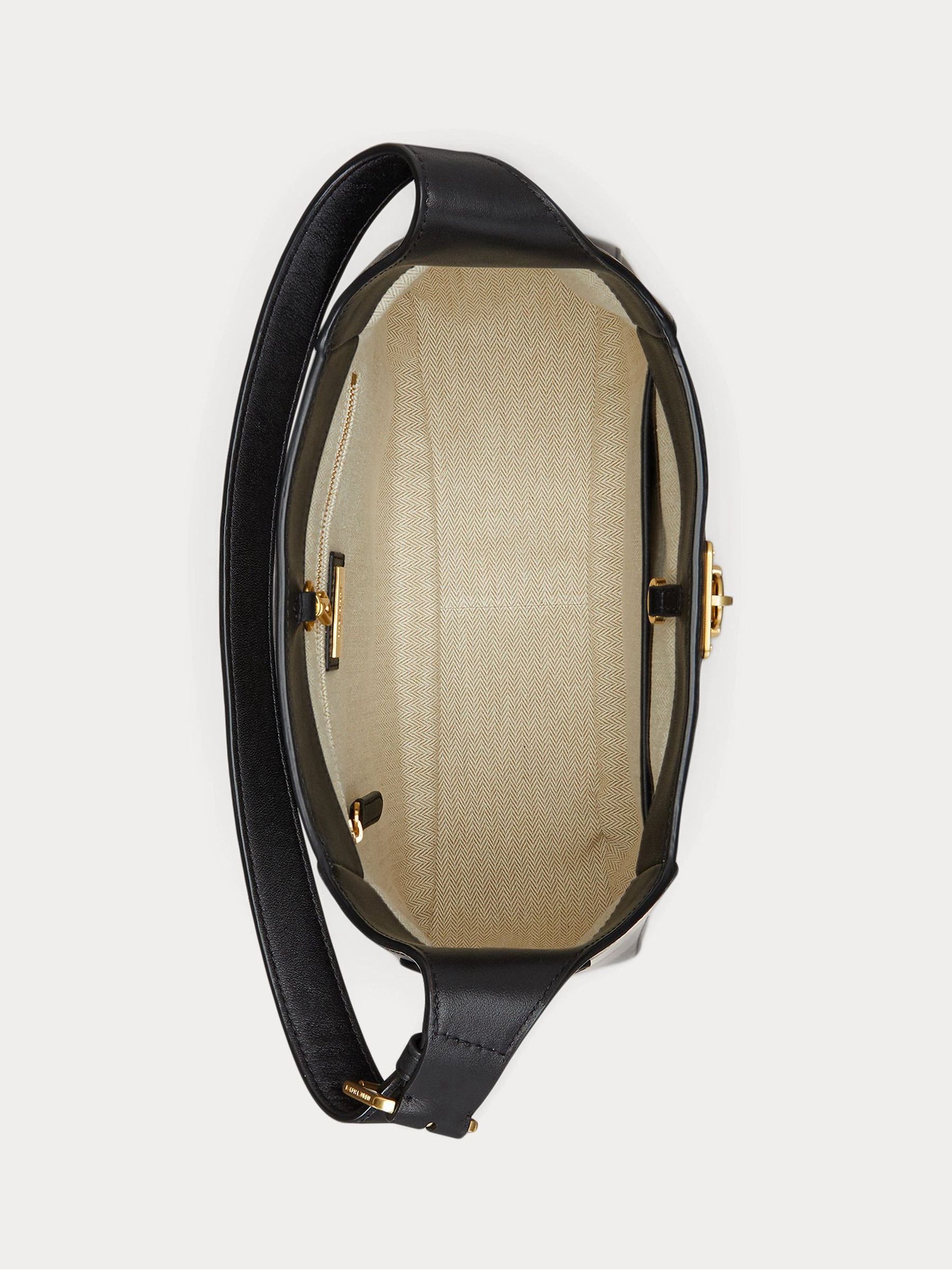 Buy Lauren Ralph Lauren Tanner Lock Structured Leather Bag from the ...