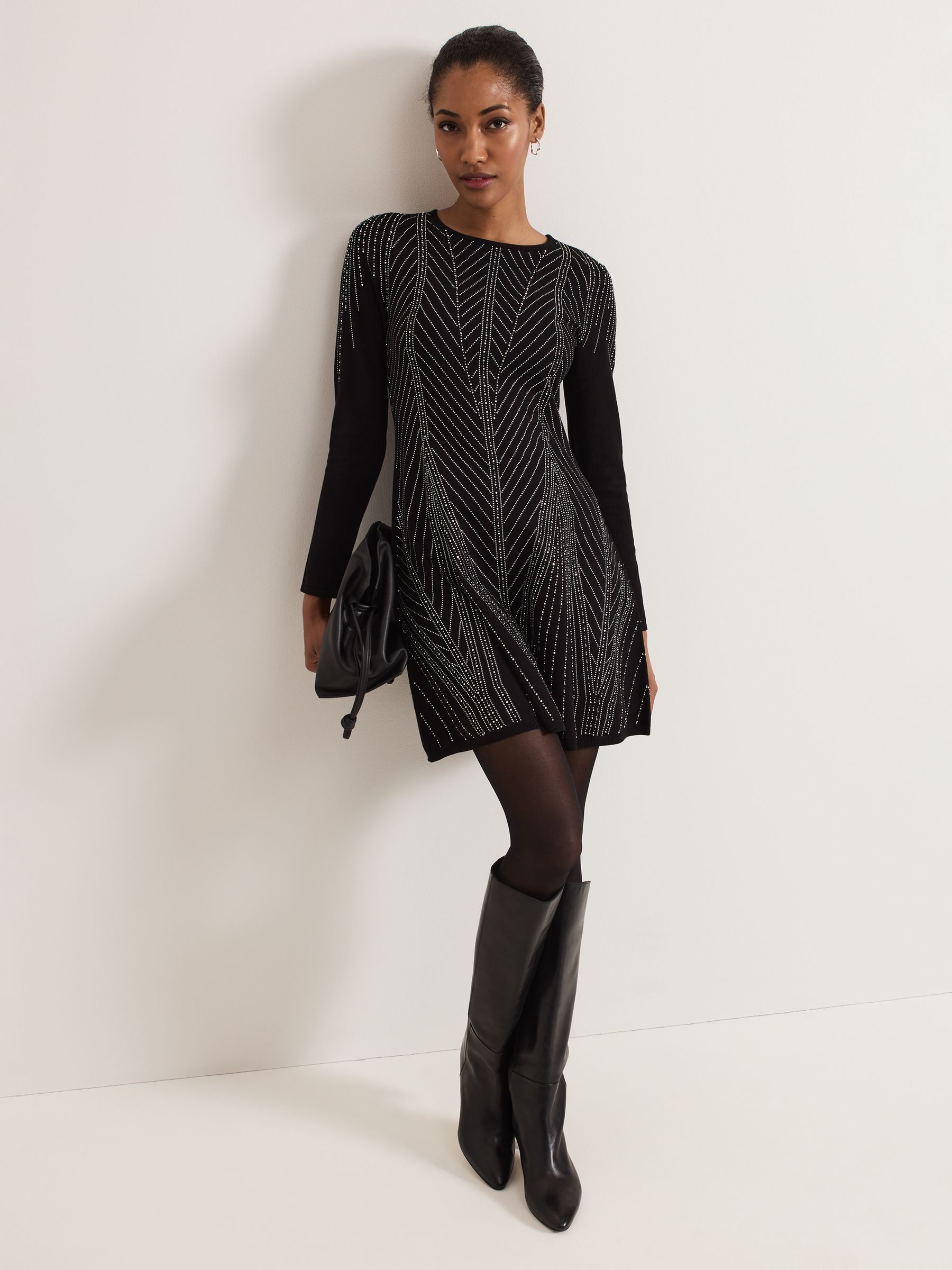 Buy Phase Eight Black Lexie Stud Dress from the Next UK online shop