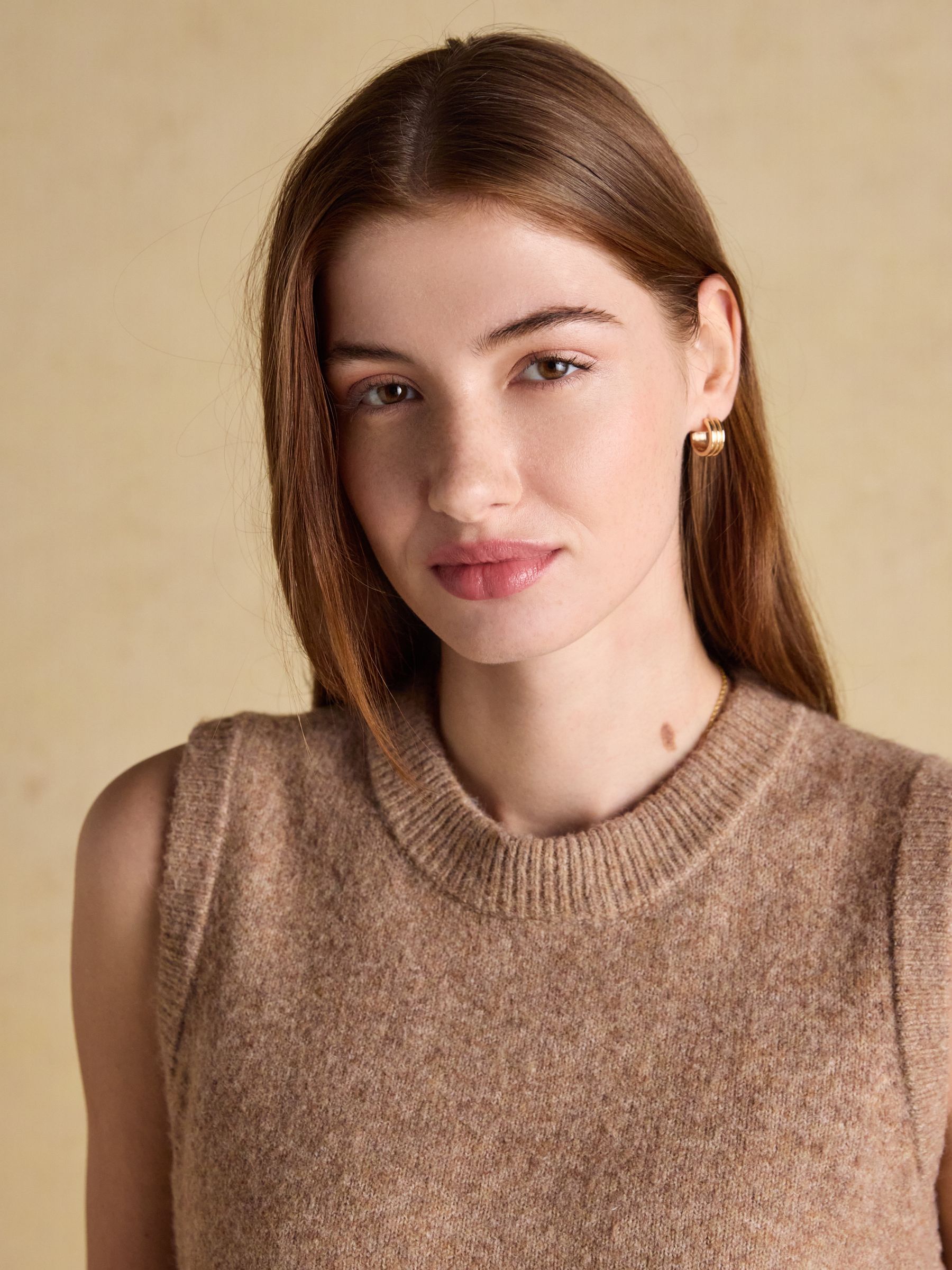 Buy Joules Holly Tan Knitted Vest from the Next UK online shop