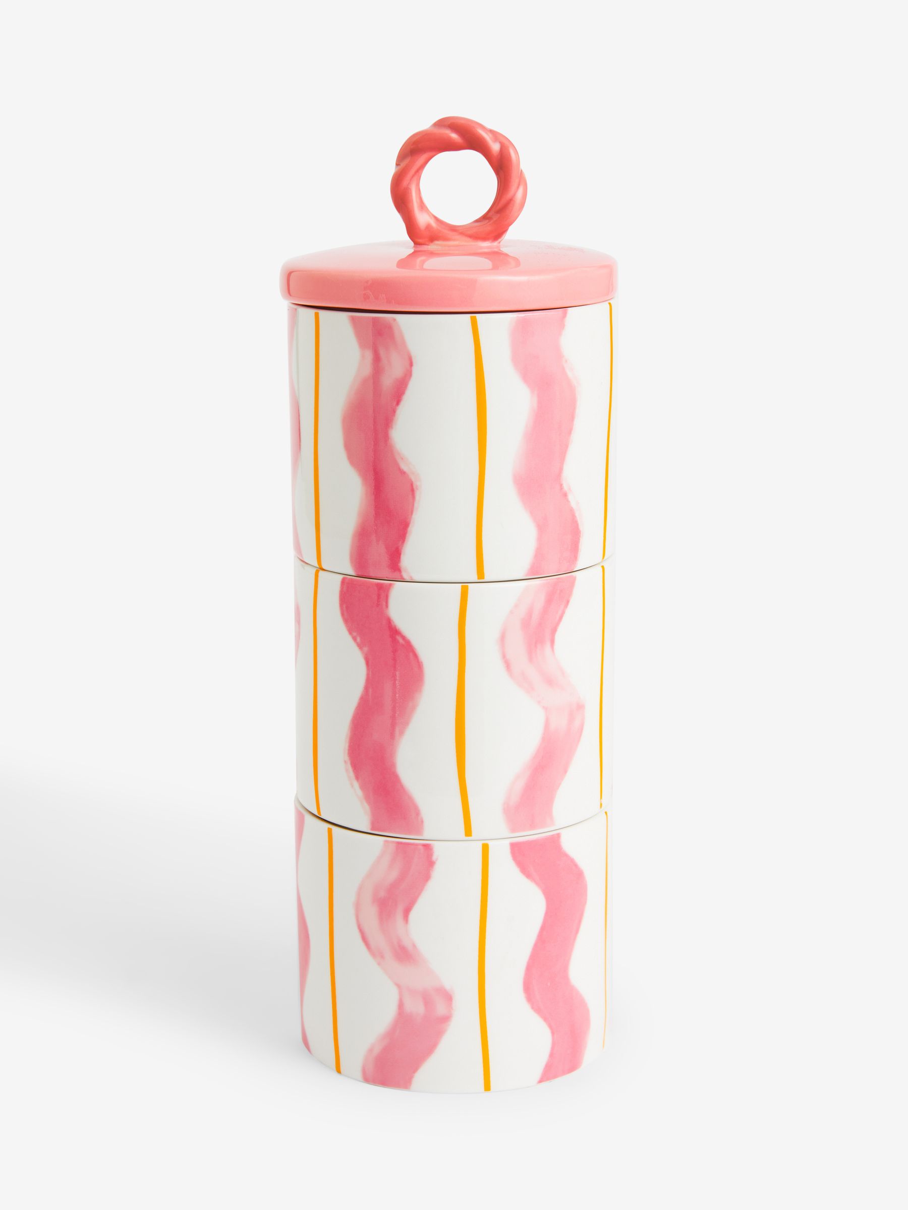 Buy Set of 3 Pink wiggle Stacking Storage Jars from the Next UK online shop