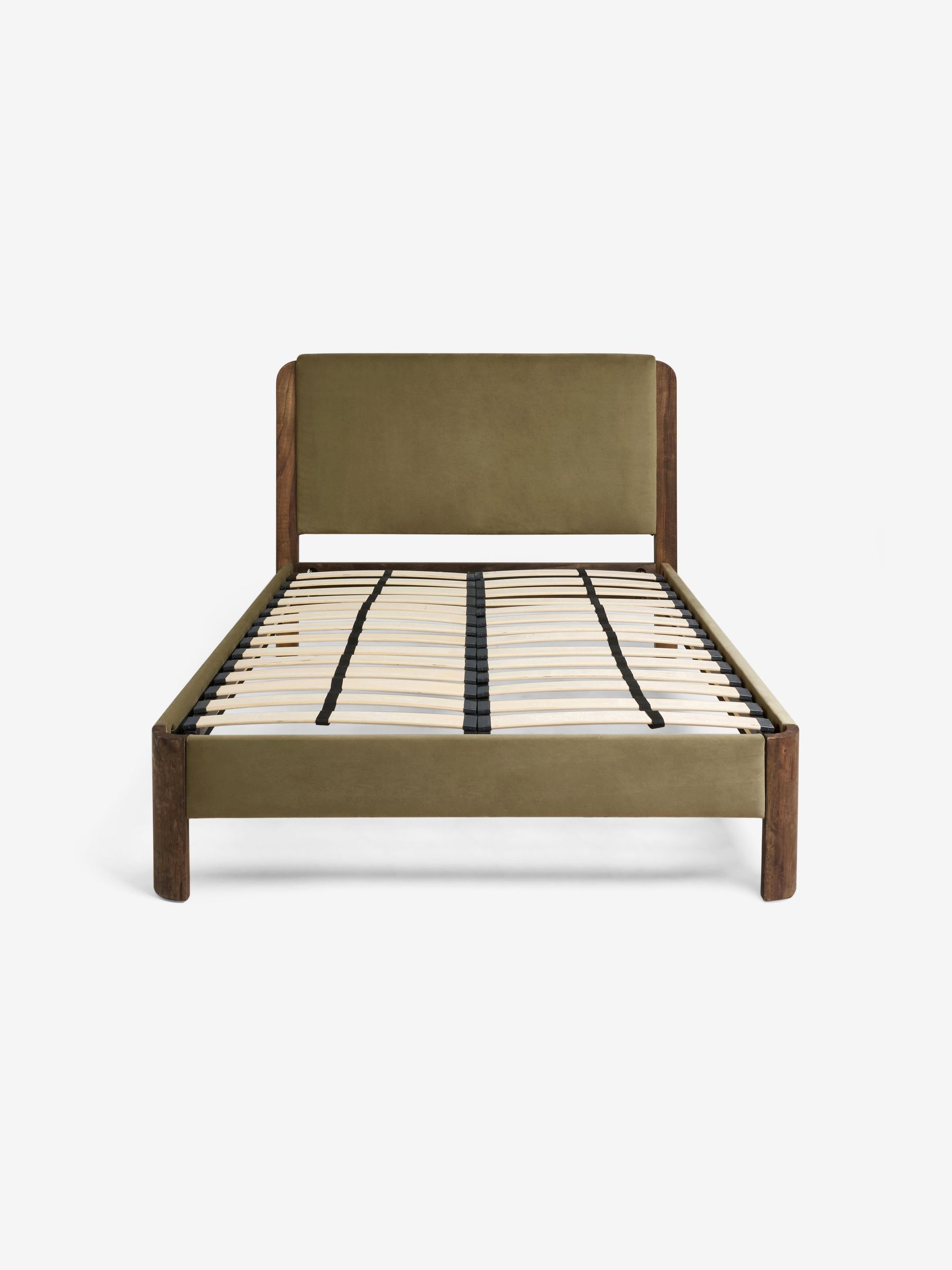 Buy MADE.COM Velvet Fern Green Evander Bed from the Next UK online shop