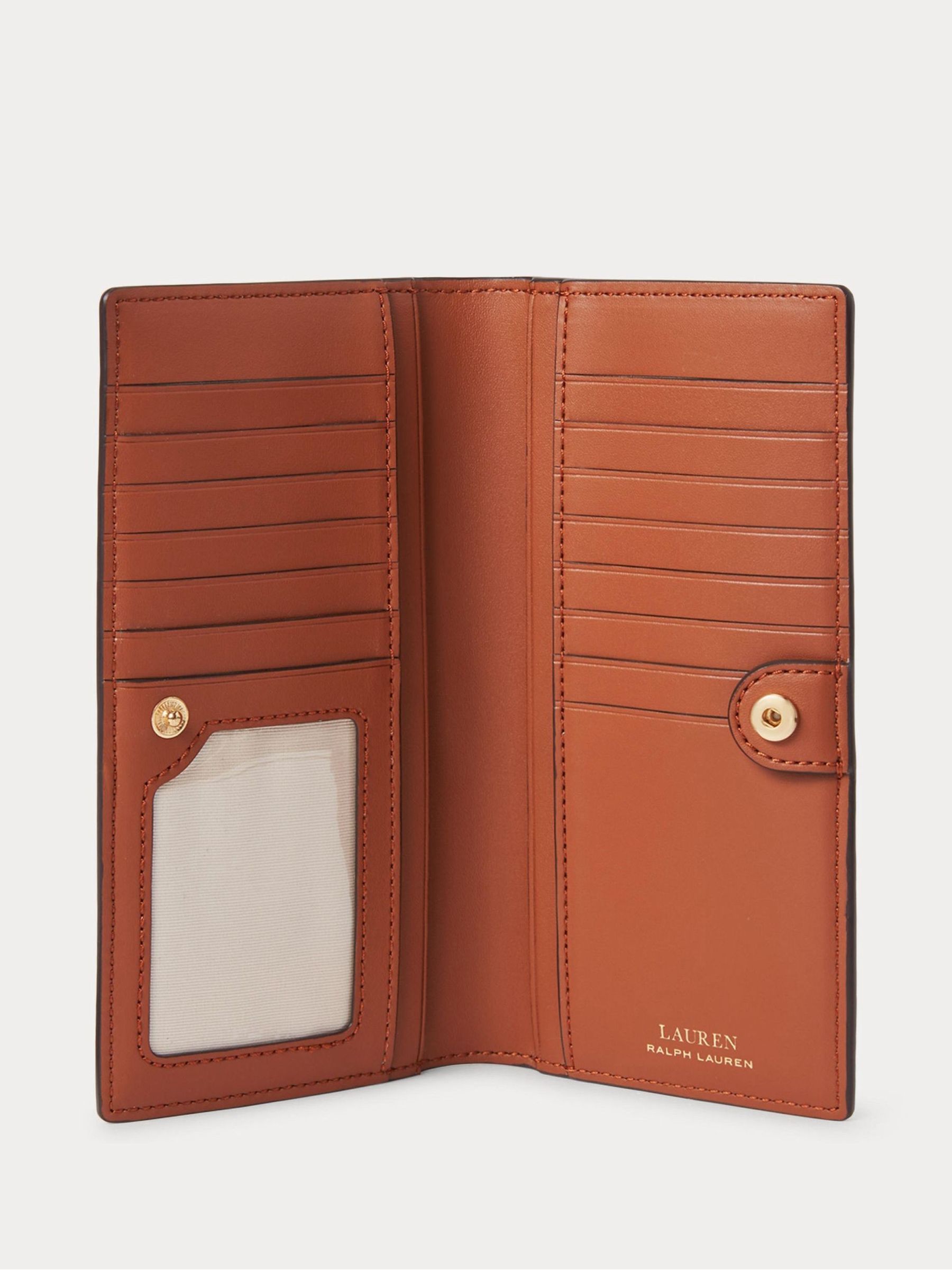 Buy Lauren Ralph Lauren Crosshatch Leather Slim Wallet Purse from the ...