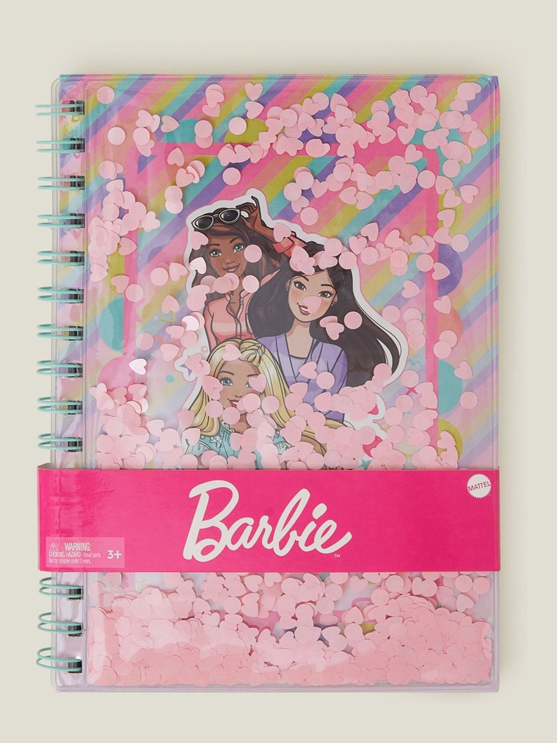 Buy Angels By Accessorize Pink Girls Barbie™ Confetti Cover Notebook ...